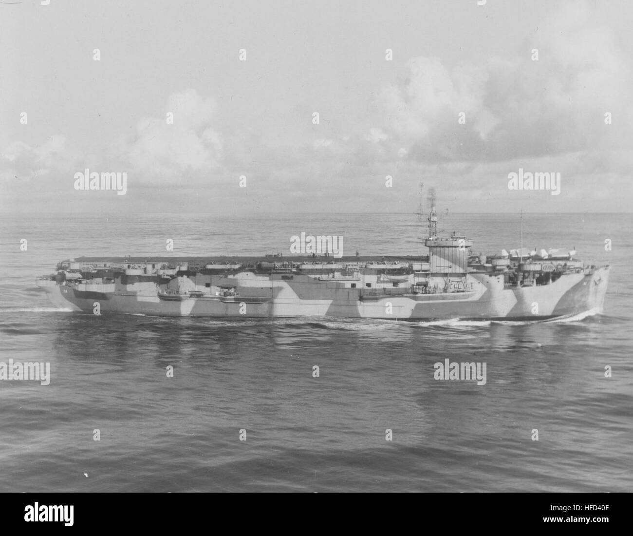 Aerial photograph aircraft carrier Black and White Stock Photos ...
