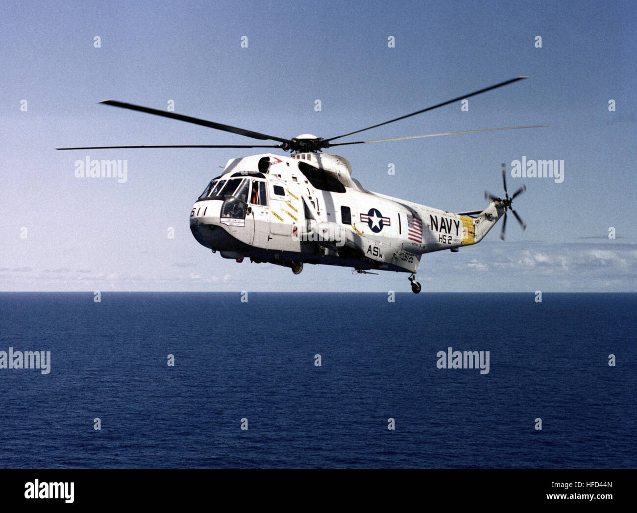 SH-3H Sea King HS-2 in flight in 1983 Stock Photo - Alamy