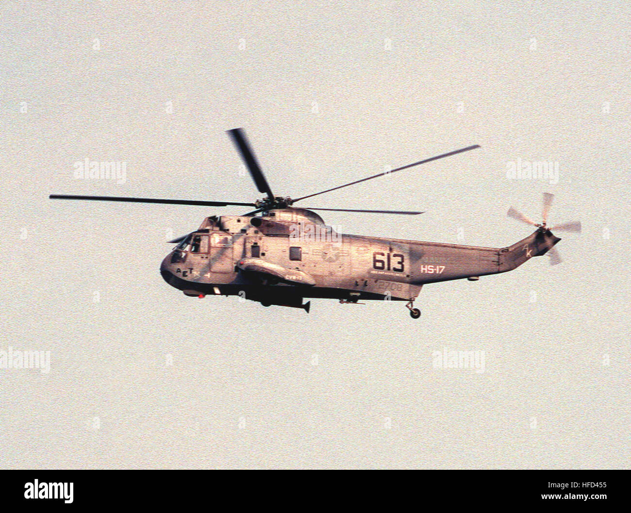 A Helicopter Anti-submarine Squadron 17 (HS-17) SH-3H Sea King ...