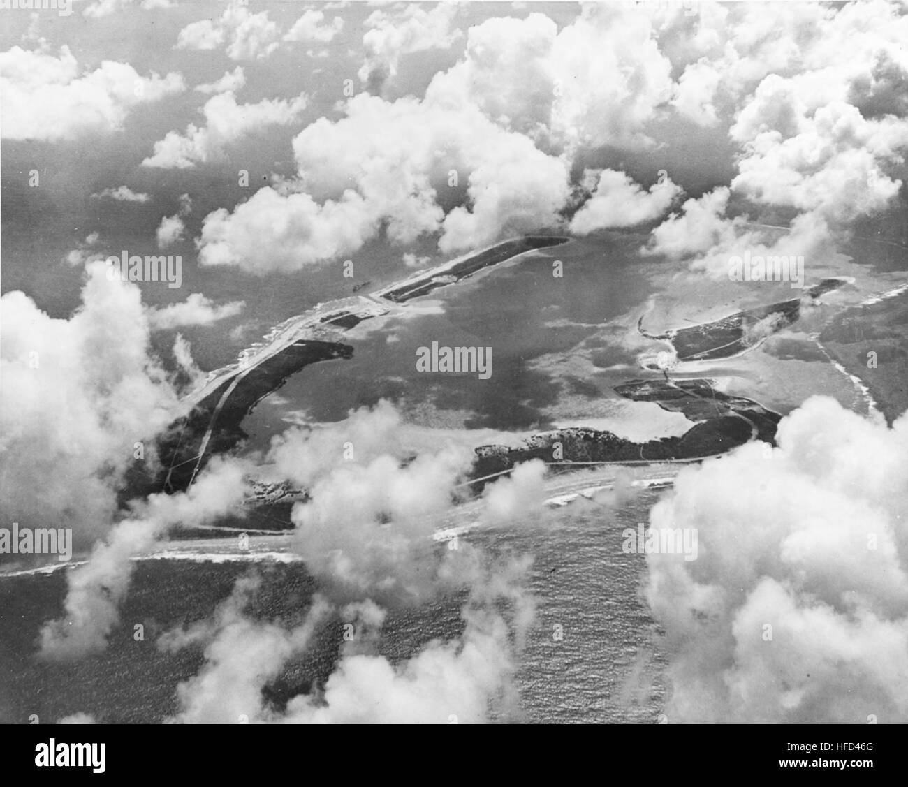 Aerial view of Wake Island on 25 May 1941 Stock Photo - Alamy