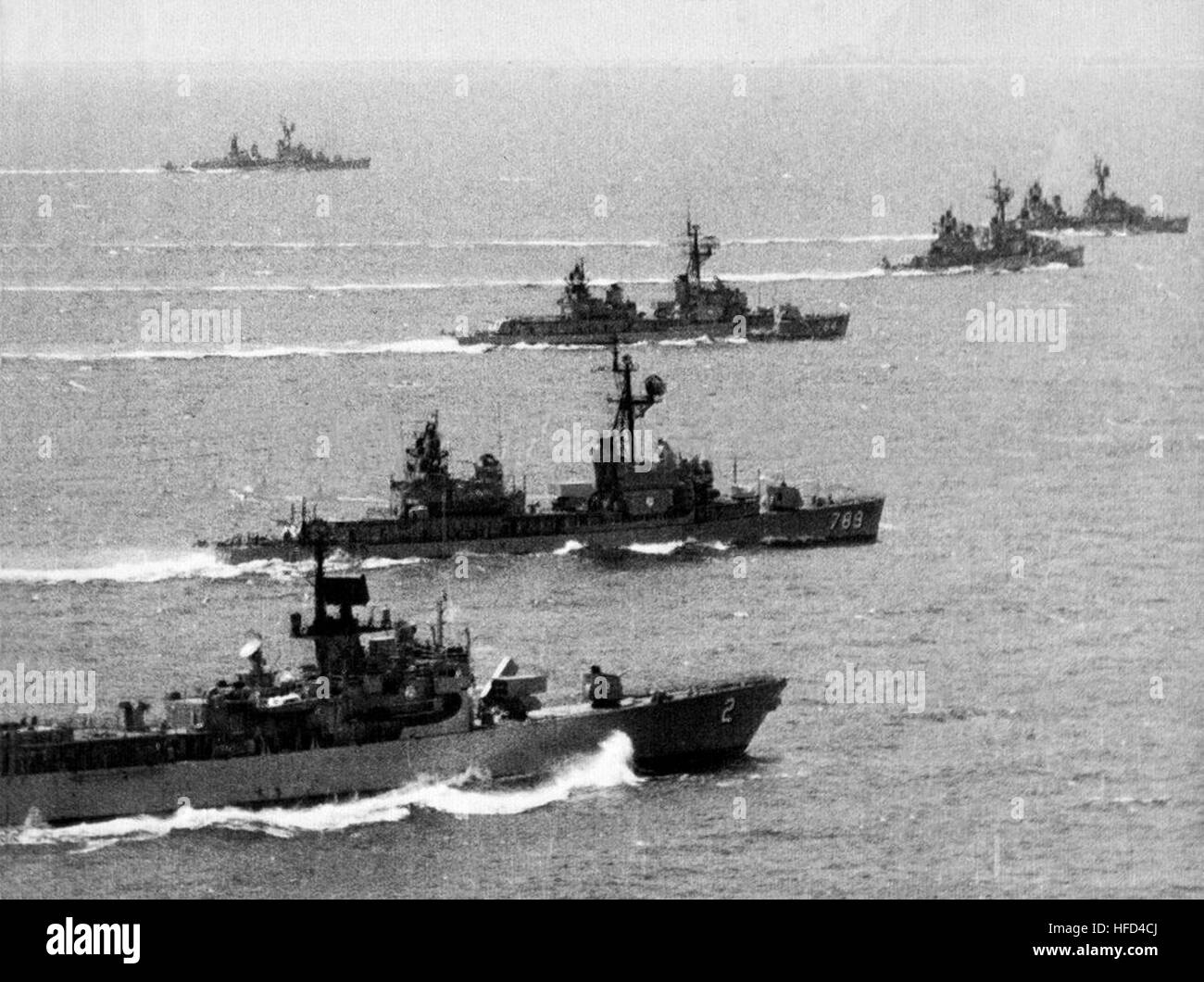 Ships of the US Navy ASW Group 3 underway in 1968 Stock Photo - Alamy