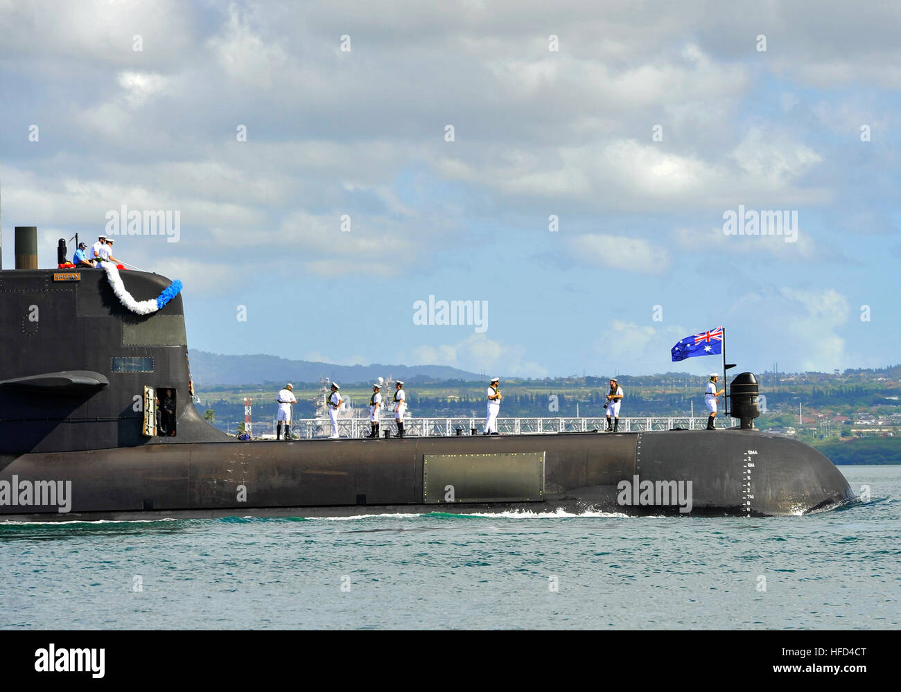 The Royal Australian Navy Collins-class submarine HMAS Sheean (SSG 77 ...