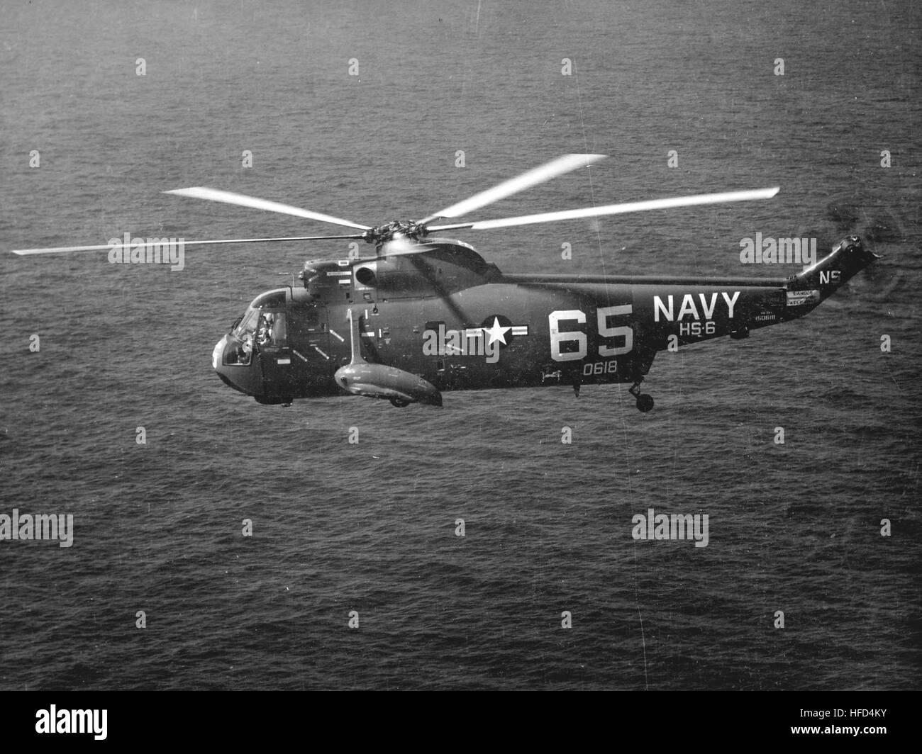 Sikorsky SH-3A Sea King of HS-6 in flight in July 1965 Stock Photo - Alamy