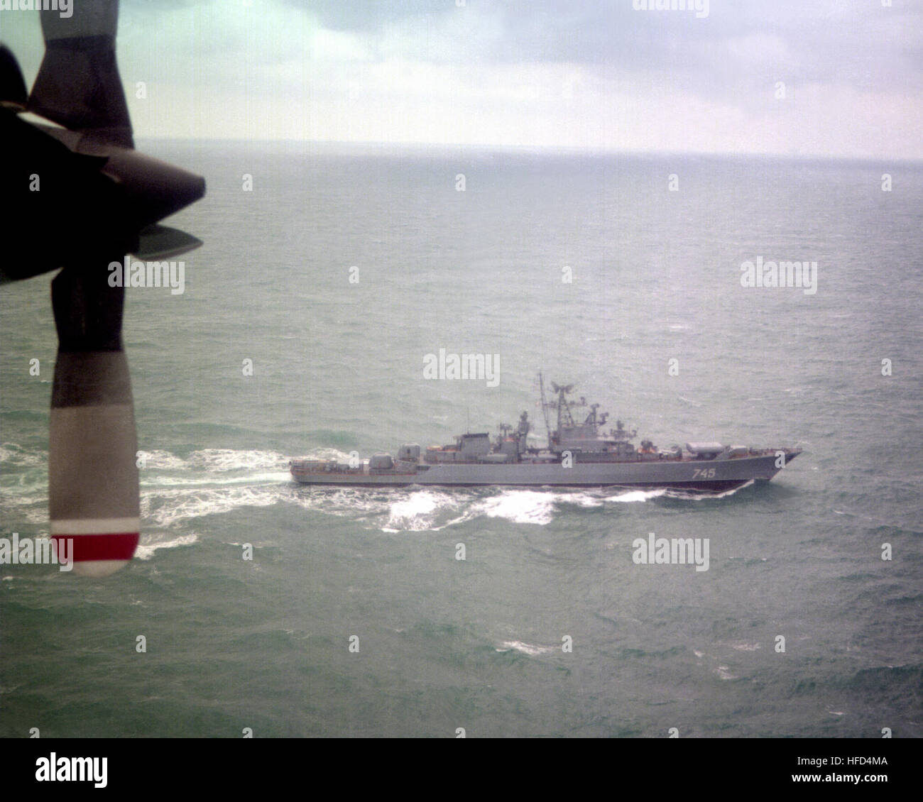 A Soviet Krivak I class guided missile frigate operates as part of a ...