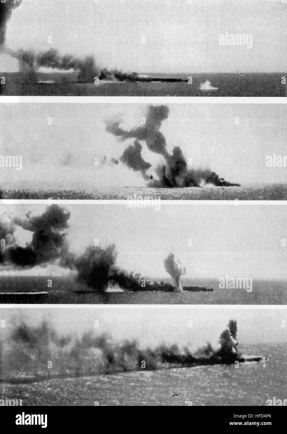 Historical imagery documents the sinking of the Japanese aircraft ...