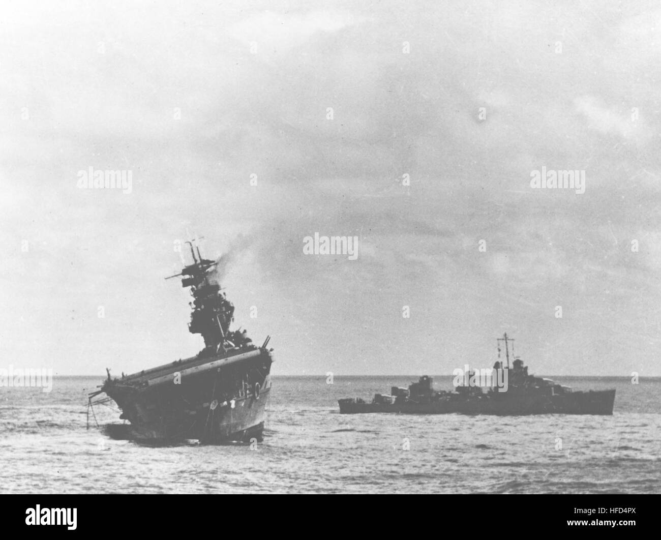 Sinking of the USS Yorktown (CV-5) 01 Stock Photo - Alamy