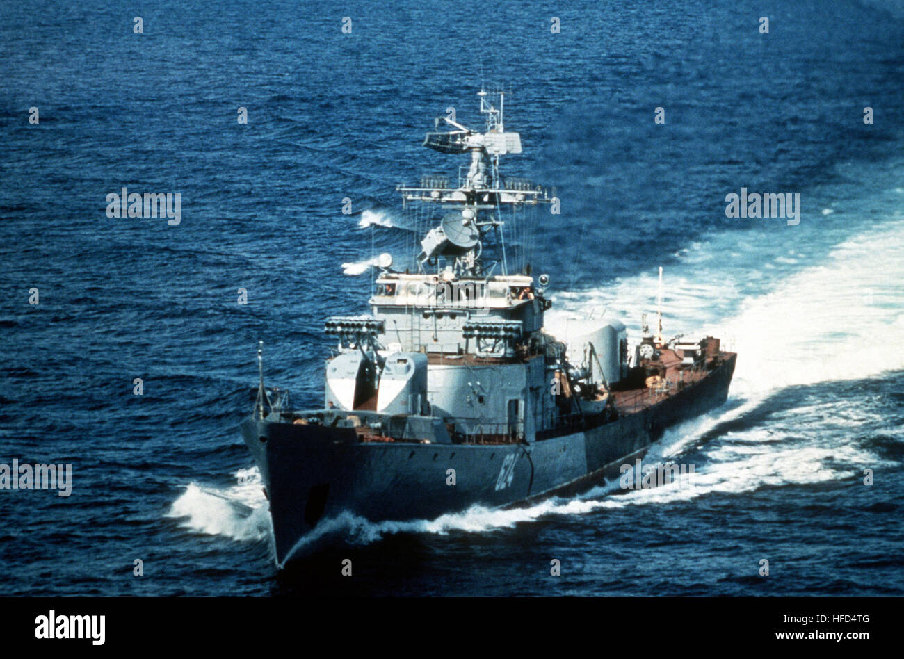 A port bow view of the Soviet Petya class frigate underway. SKRpr159(DN ...