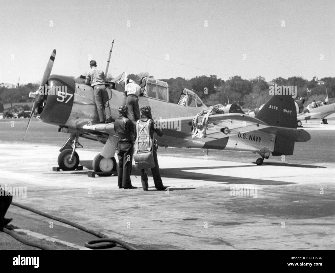 SNJ-2 at NAS Pensacola March 1942 Stock Photo - Alamy
