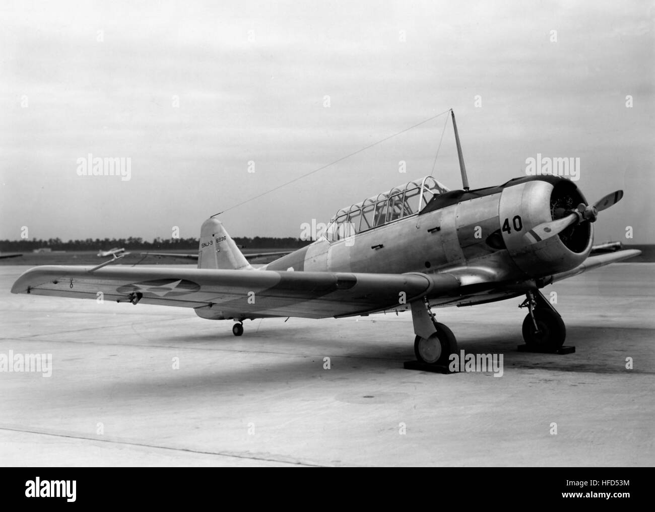 SNJ-3 trainer at NAS Jacksonville 1942 Stock Photo - Alamy