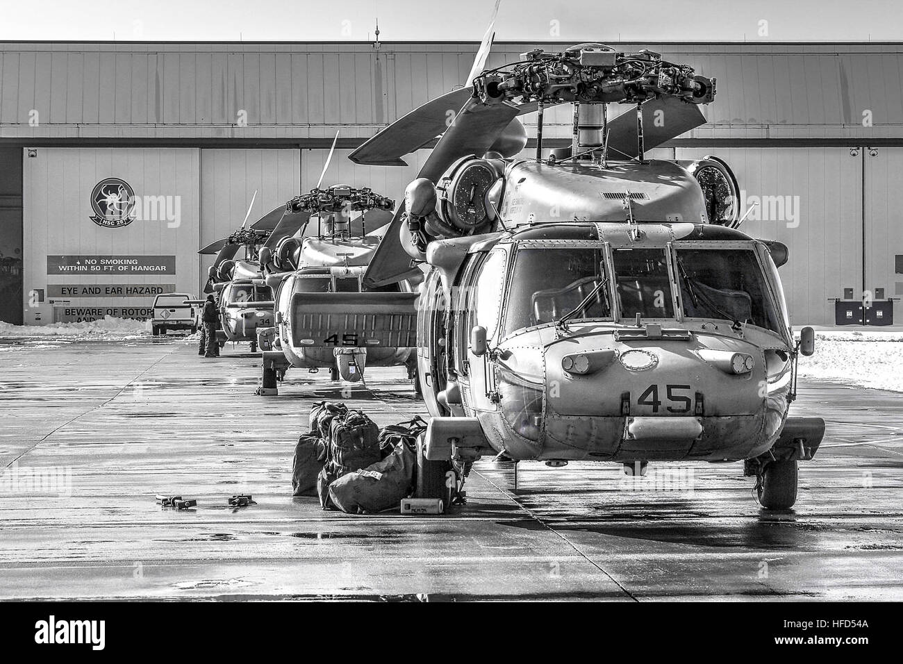 Bayraider 45 and flight from the Dragonwhales of HSC-28 are pre-staged ...