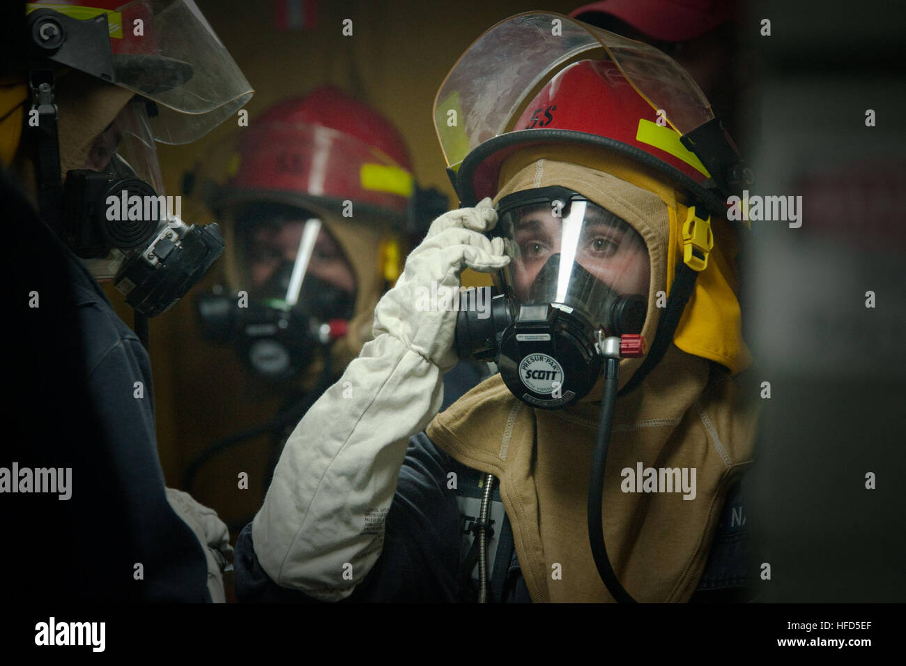 Cryptological Technician (Technical) Haeli Hester dons firefighting ...