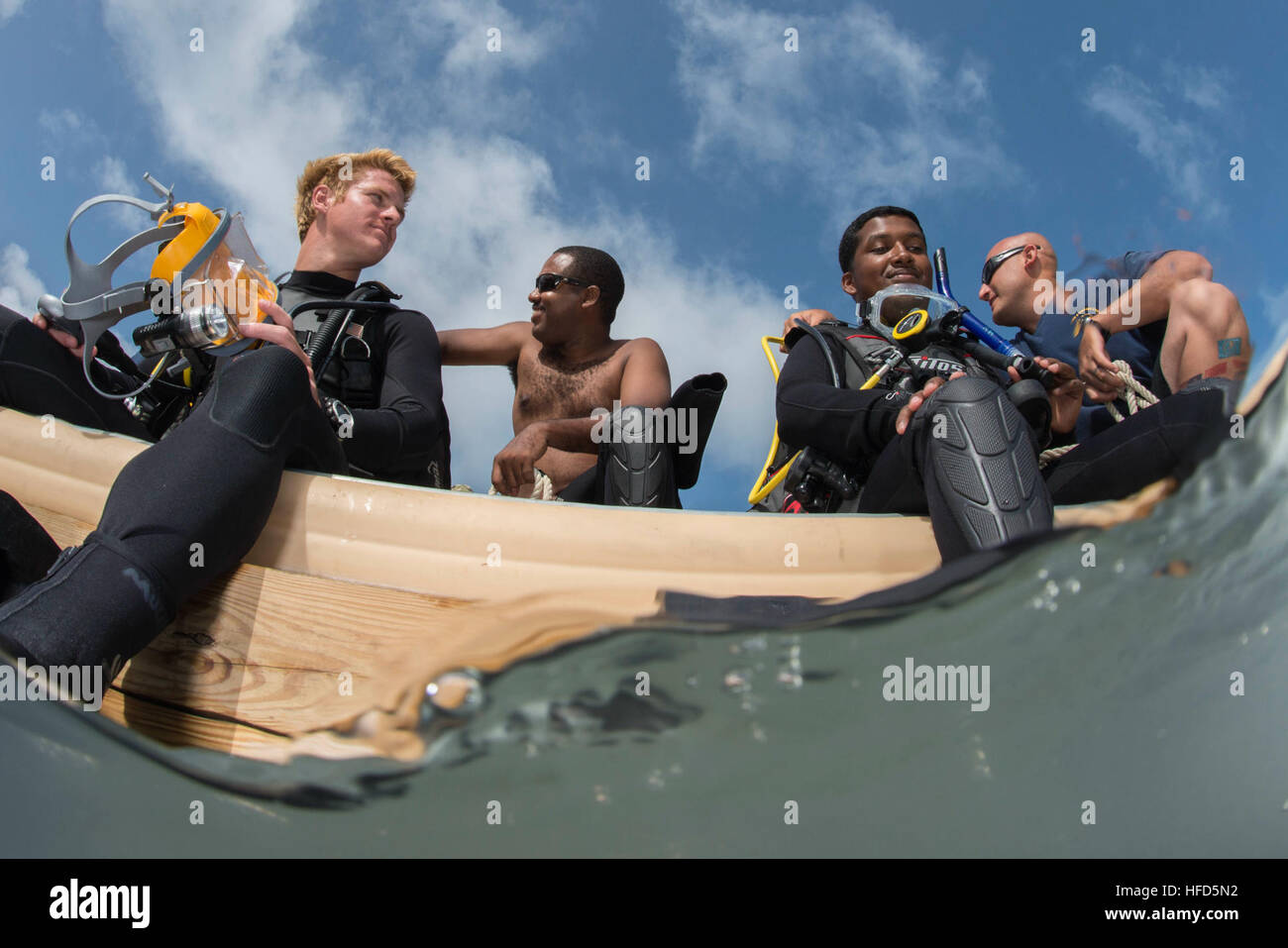 U.S. Navy and Belize Coast Guard personnel conduct a joint training ...
