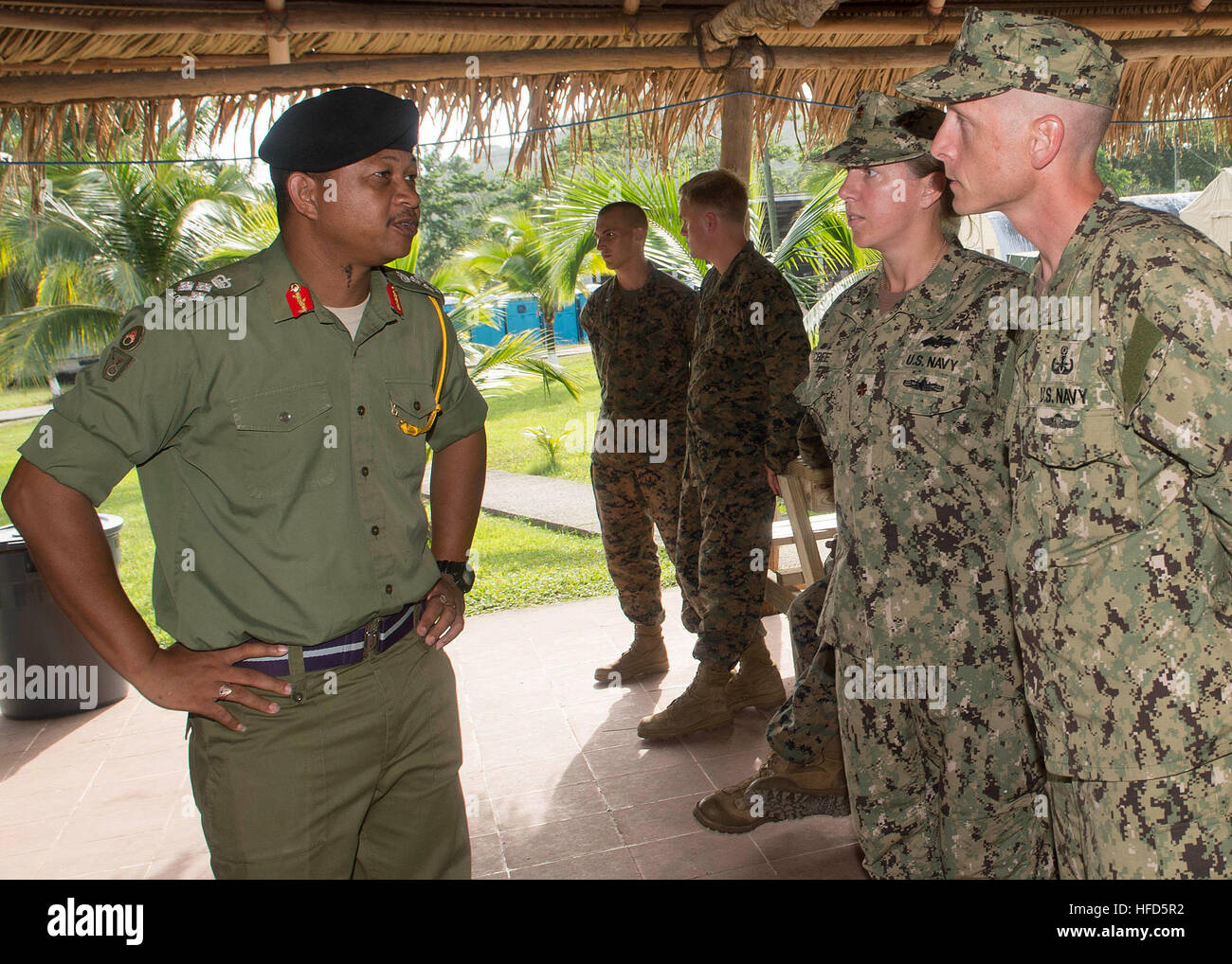 Brig. Gen. David Jones, commander of the Belize Defense Force, speaks ...