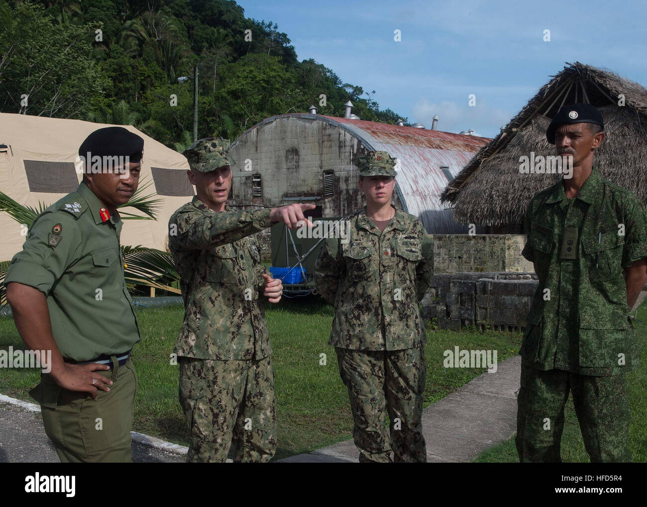 Brig. Gen. David Jones, commander of the Belize Defense Force, speaks ...