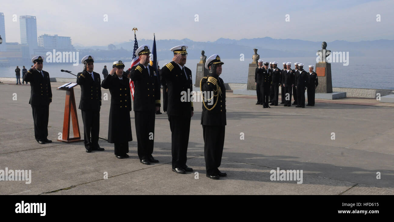 Capt. Brian Nickerson, commodore of Destroyer Squadron 40 and Cmdr ...