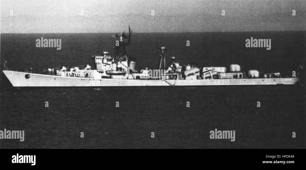 Soviet destroyer Neulovimyy after modernization in the 1970s Stock ...