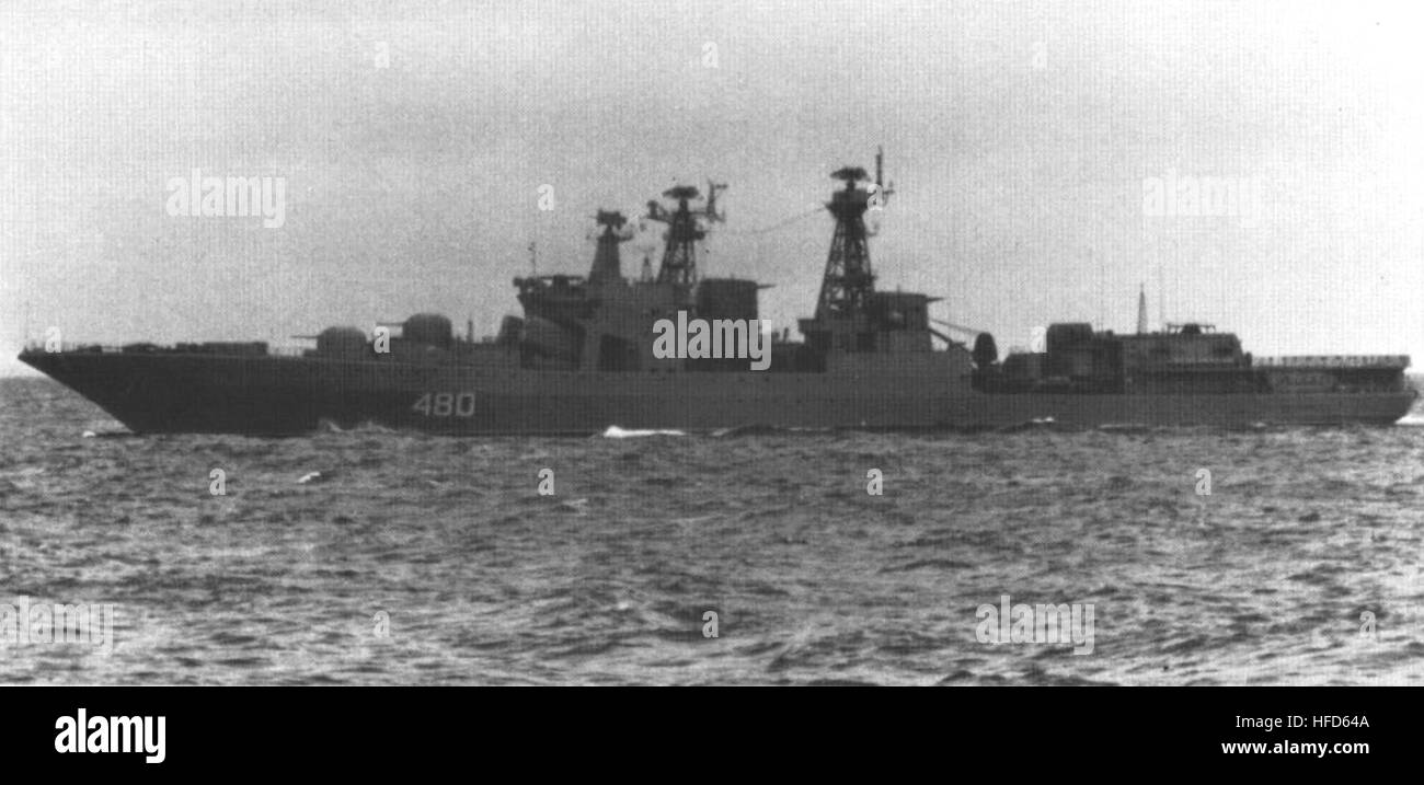 Soviet destroyer Udaloy underway c1981 Stock Photo - Alamy