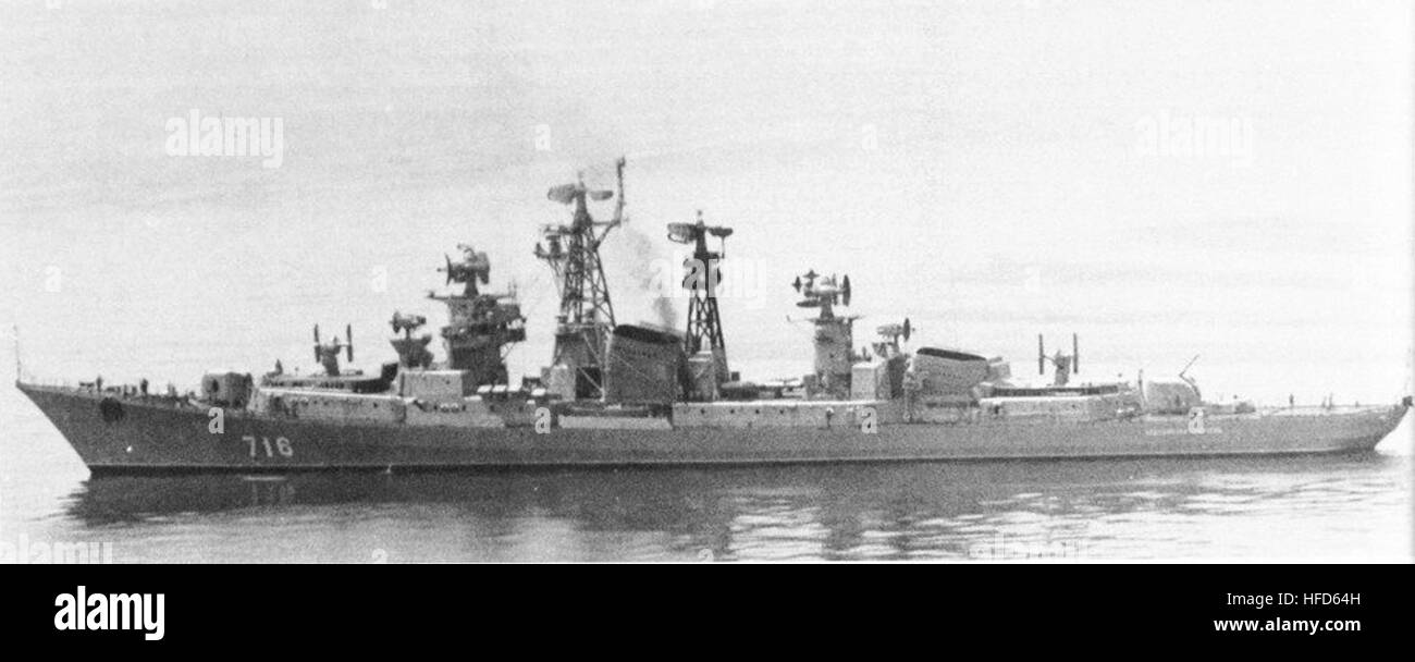 Soviet destroyer Komsomolets Ukrainy in 1983 Stock Photo - Alamy
