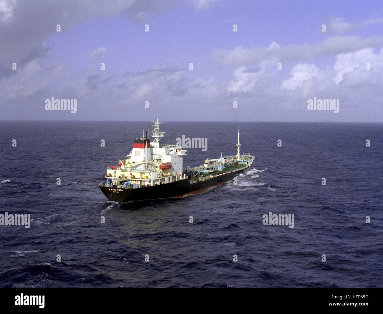 A starboard quarter view of the Soviet merchant ship J. BROZ TITO ...