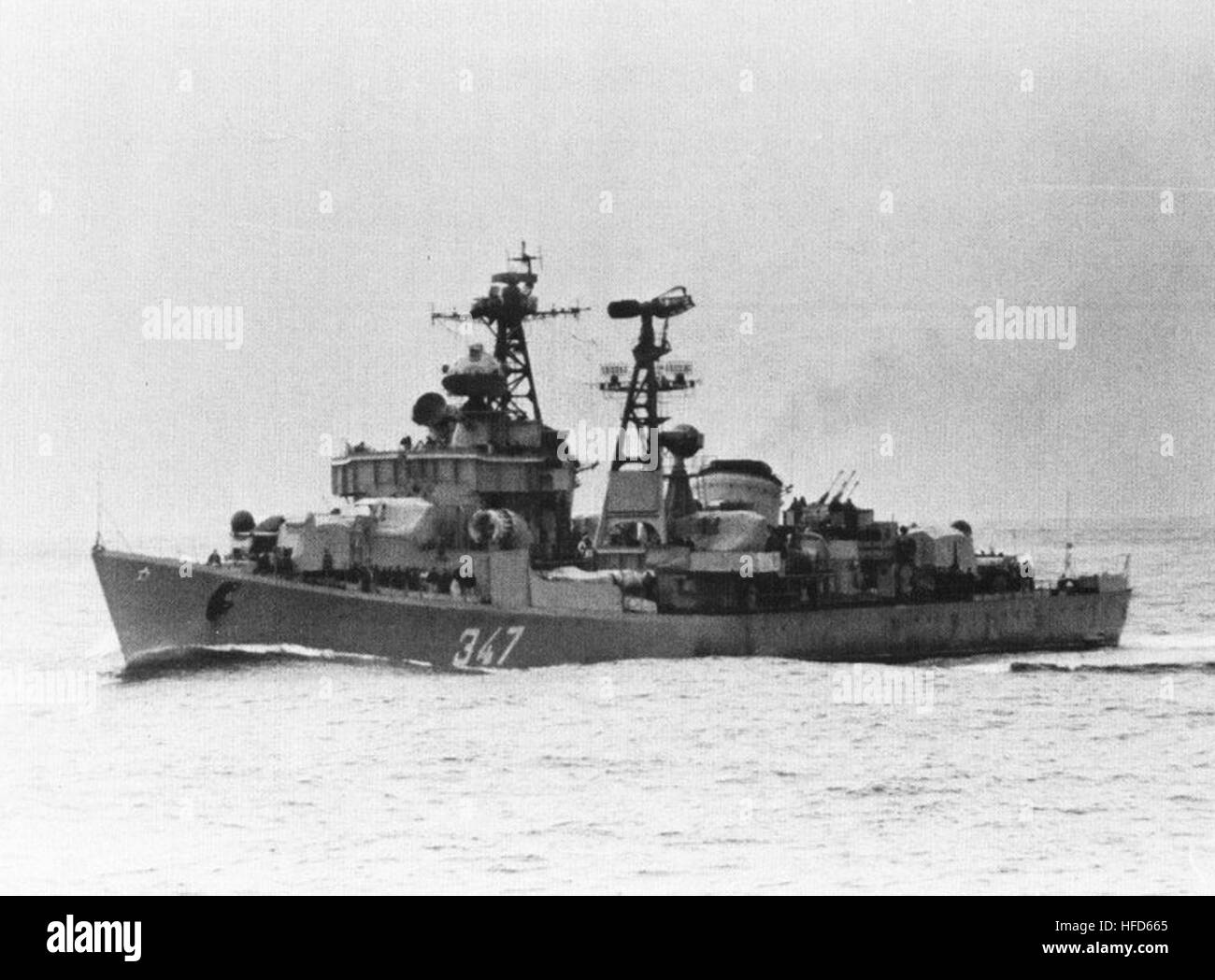 Soviet Spokoynyy-class destroyer underway c1973 Stock Photo - Alamy
