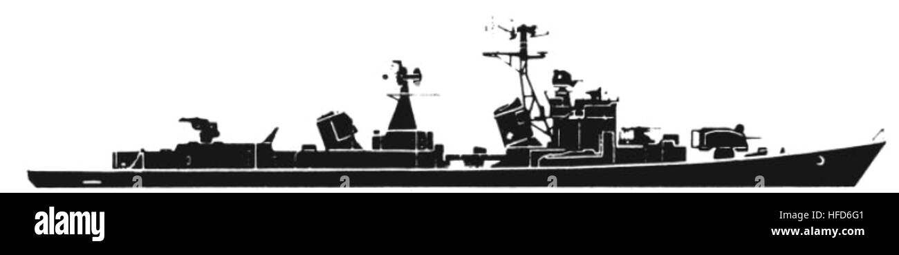 Spokoynyy-class destroyer profile 1987 Stock Photo - Alamy
