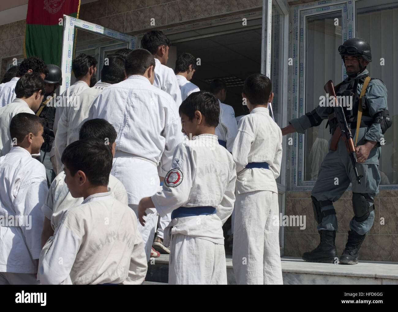 Martial artists from local clubs demonstrate skills during the opening ...