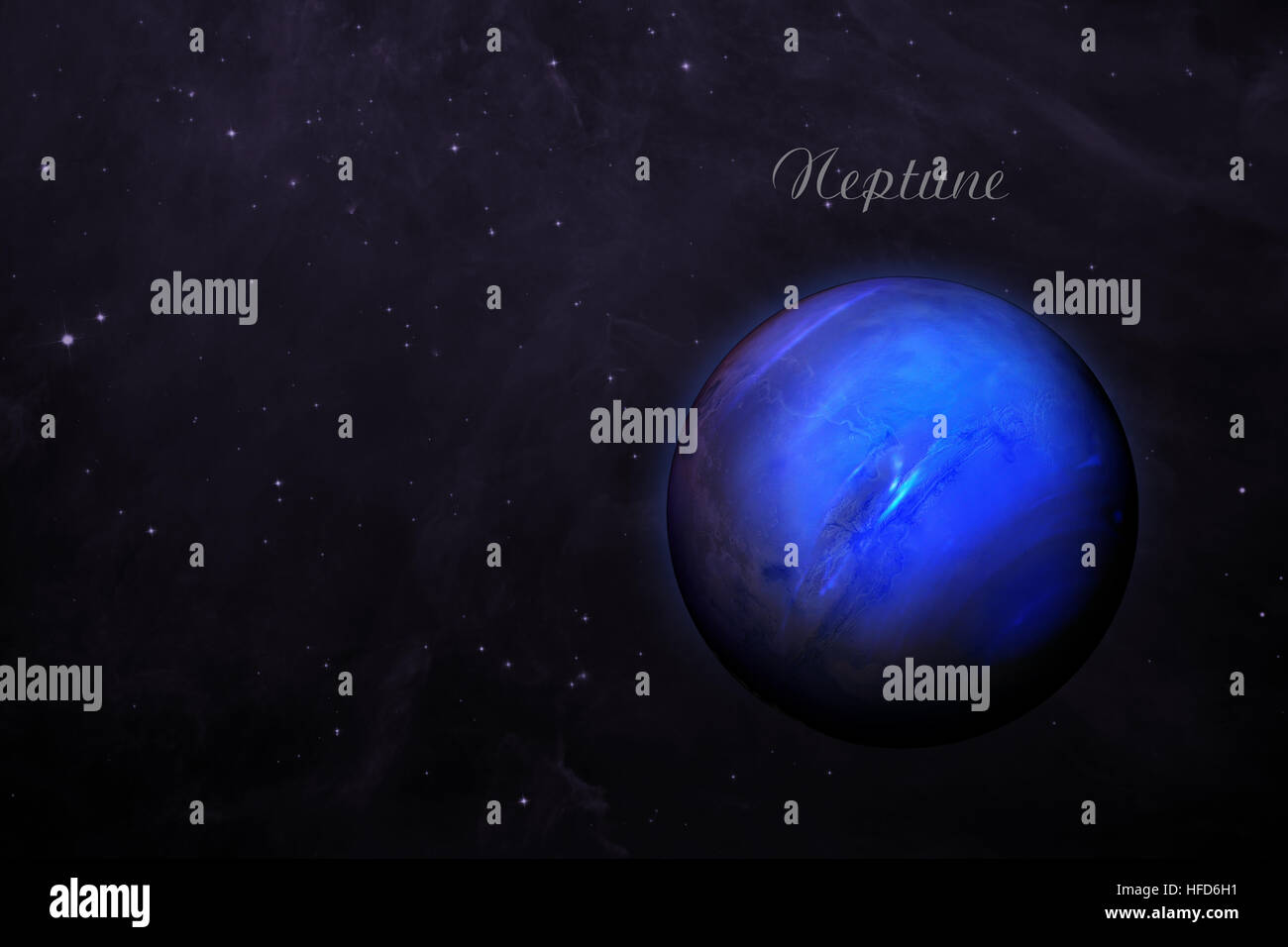 Planet Neptune. Outer space background Stock Photo - Alamy