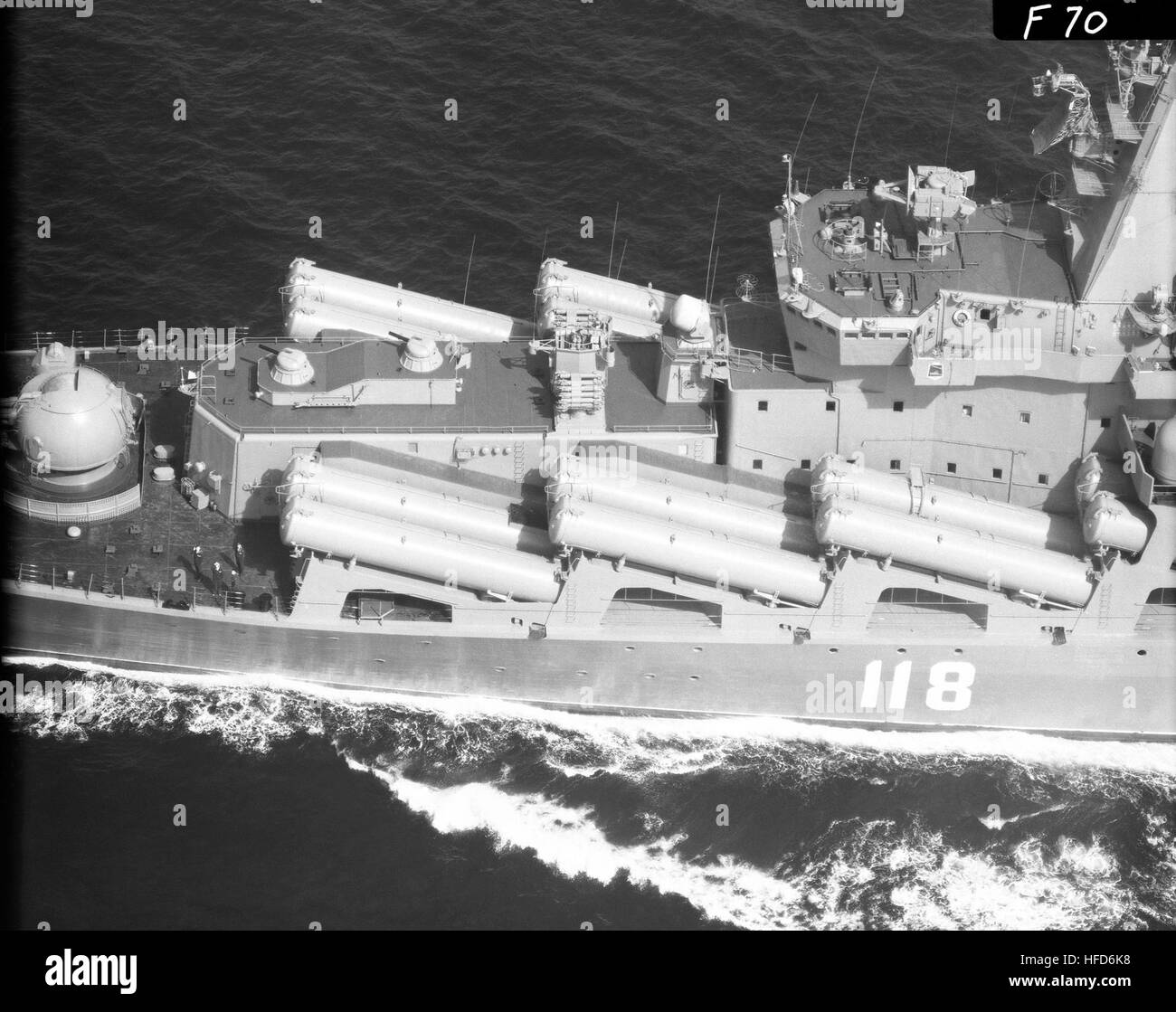 Guided missile cruiser port Black and White Stock Photos & Images - Alamy