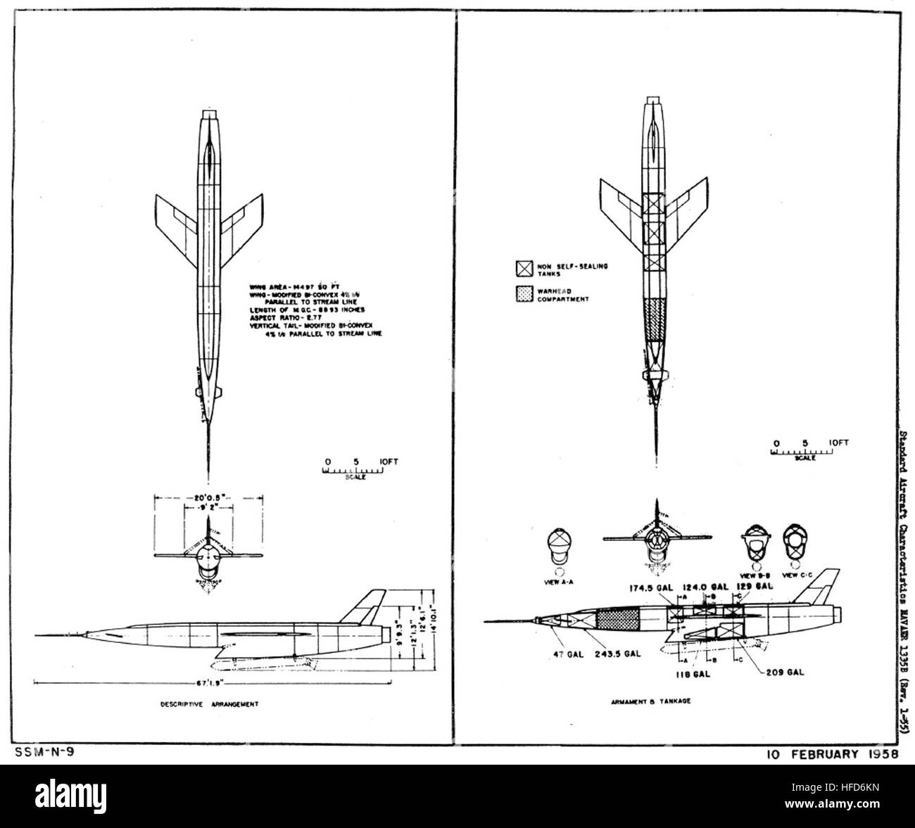 SSM-N-9 Regulus II drawings Stock Photo - Alamy