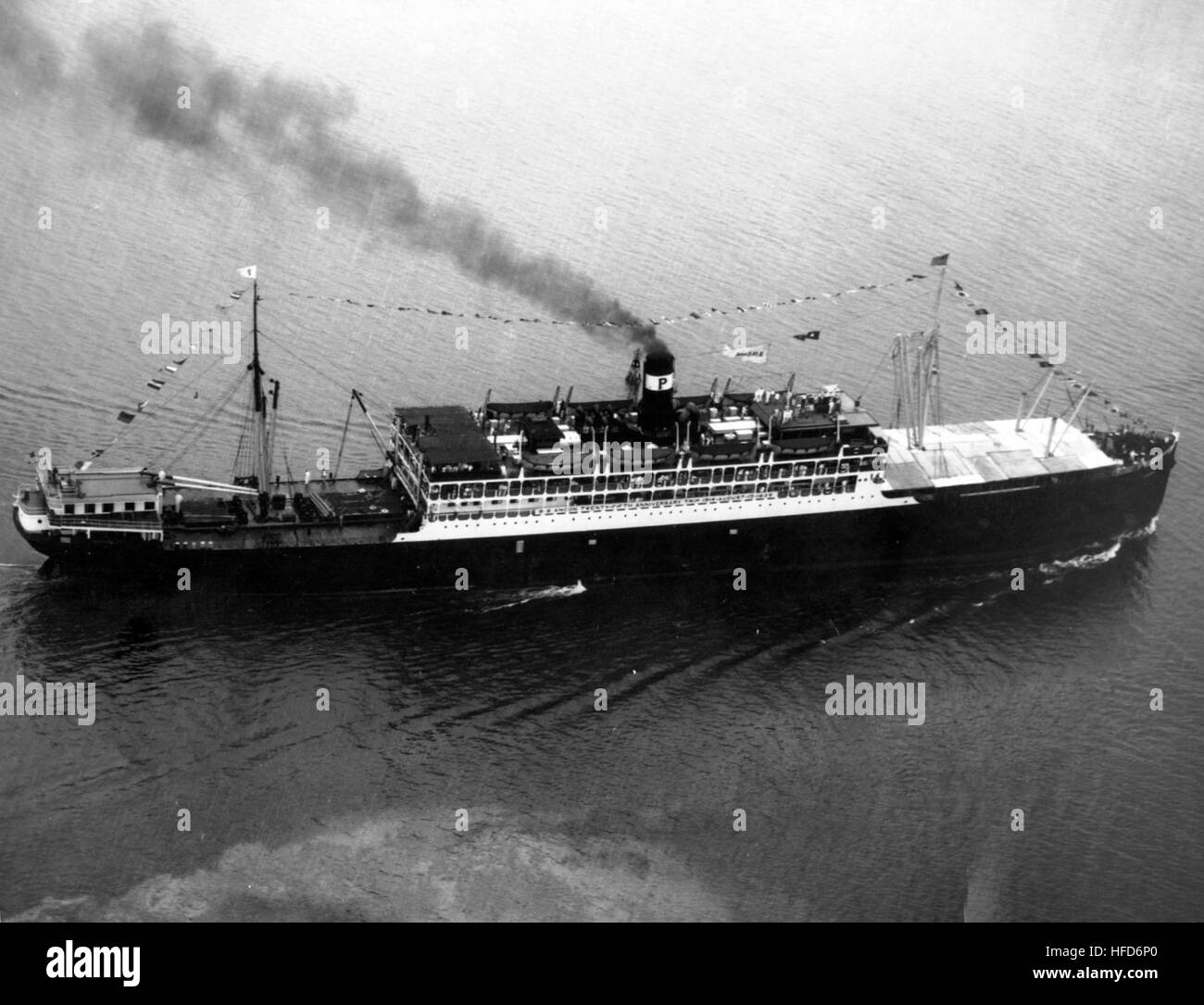 SS Ancon transiting the Panama Canal 1939 Stock Photo - Alamy