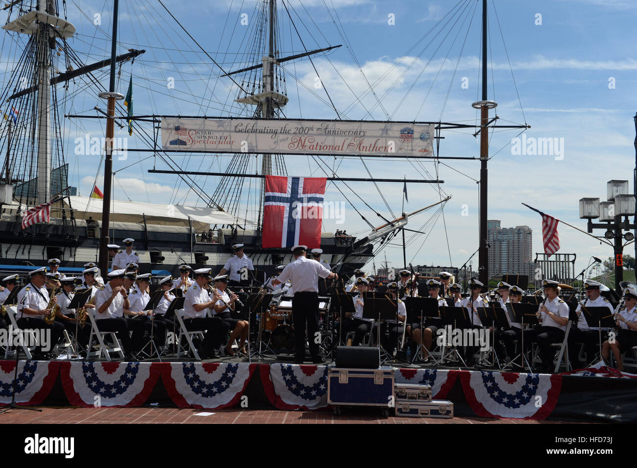 Cmdr. Senior Grade Lars Erik Gudim conducts The Bands of the Royal ...
