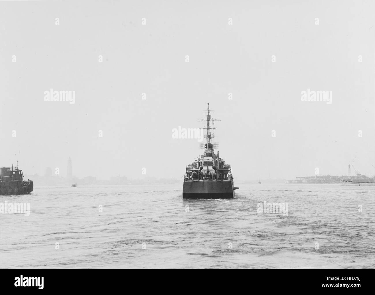 The former German destroyer Z39 is shown from the stern on September 7 ...