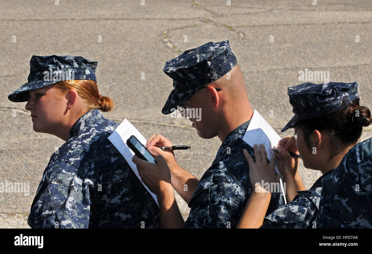 U.S. Navy staff and students at the Center for Information Dominance ...