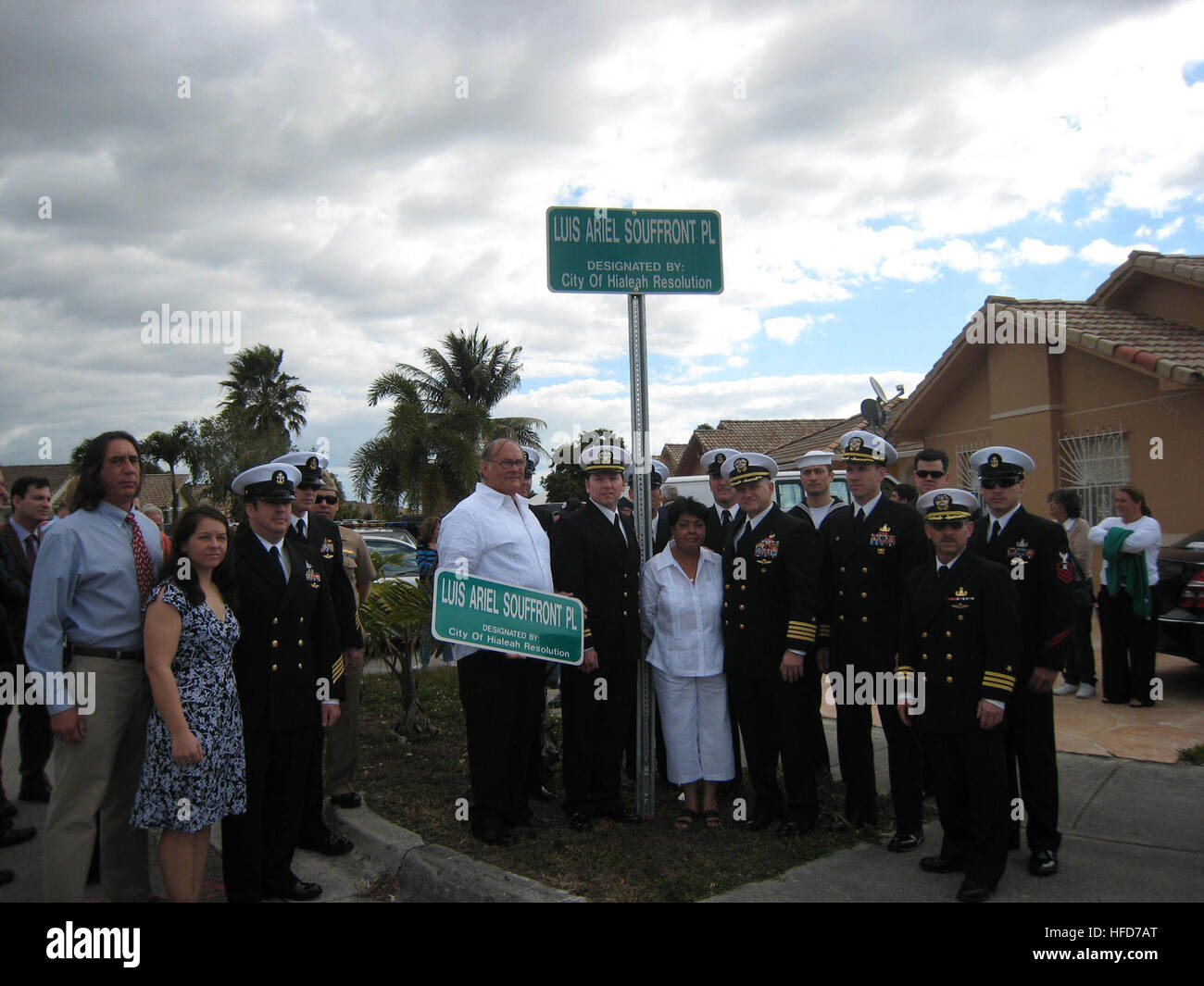 Mayor Julio Robaina and the City Council pose for a photograph with the ...