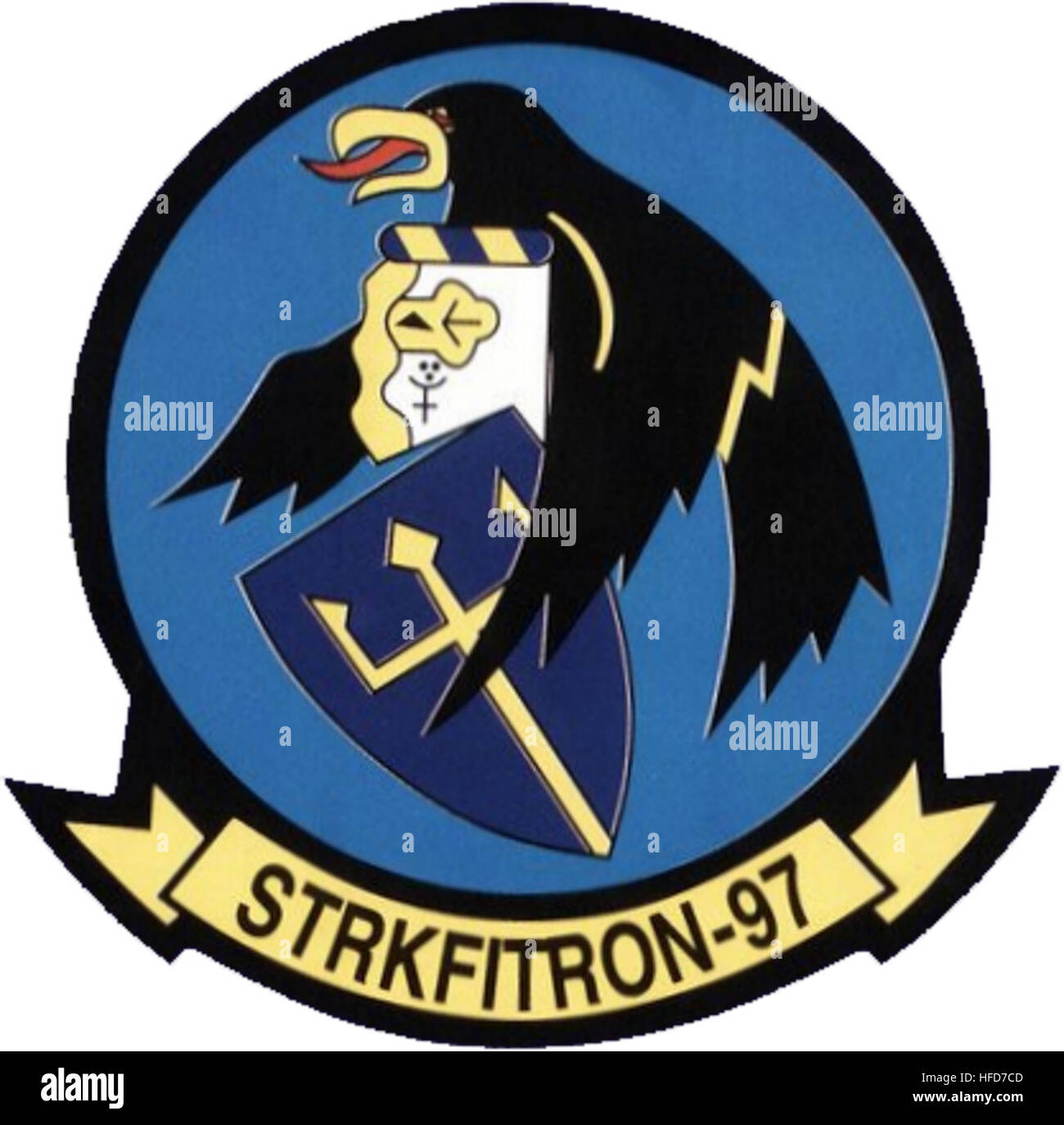 Strike Fighter Squadron 97 (US Navy) insignia c1991 Stock Photo - Alamy