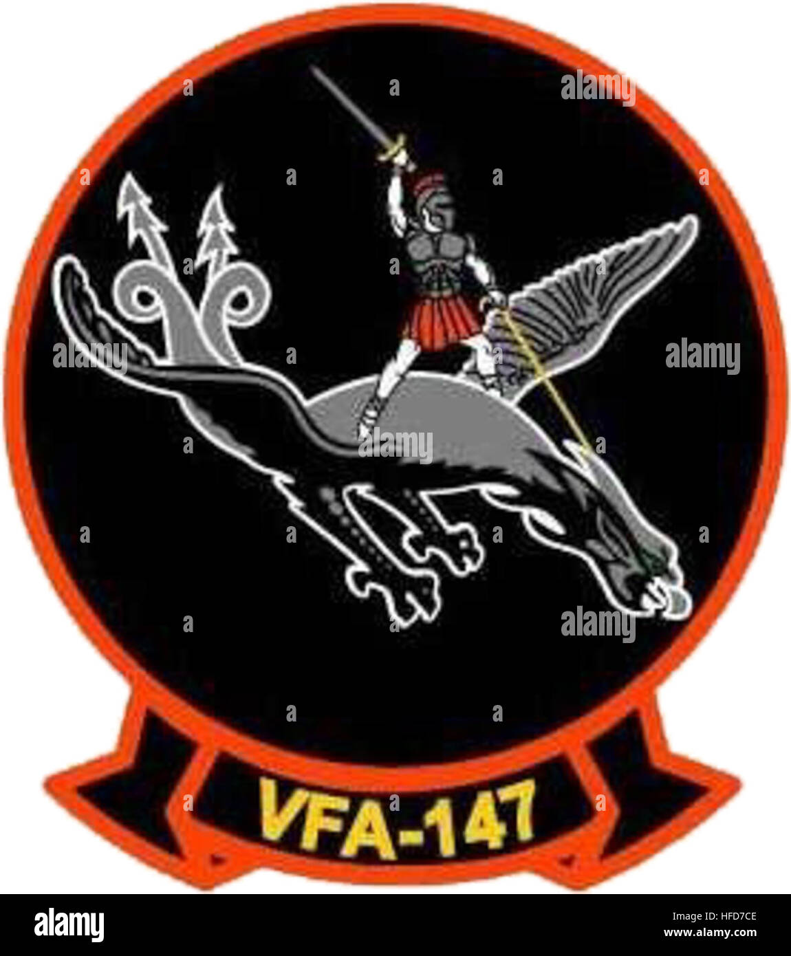 The insignia of Strike Fighter Squadron 147 (VFA-147), a U.S. Navy ...