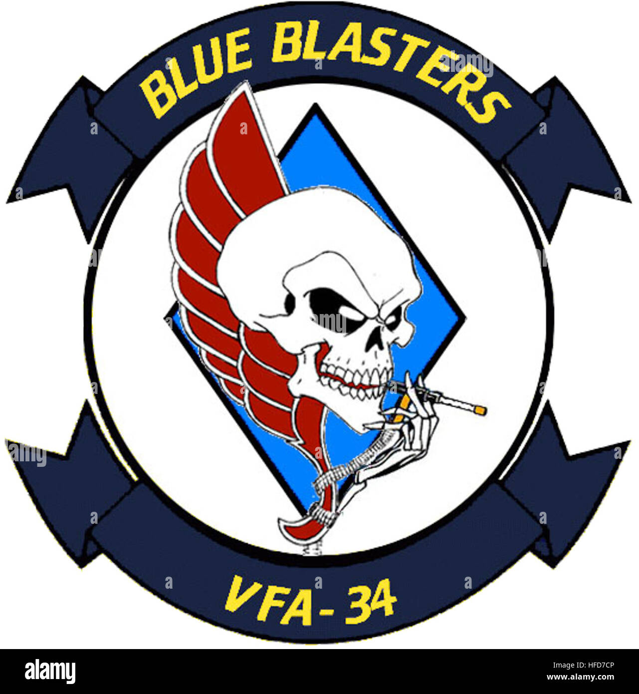 Strike Fighter Squadron 34 (US Navy) insignia 1999 Stock Photo - Alamy