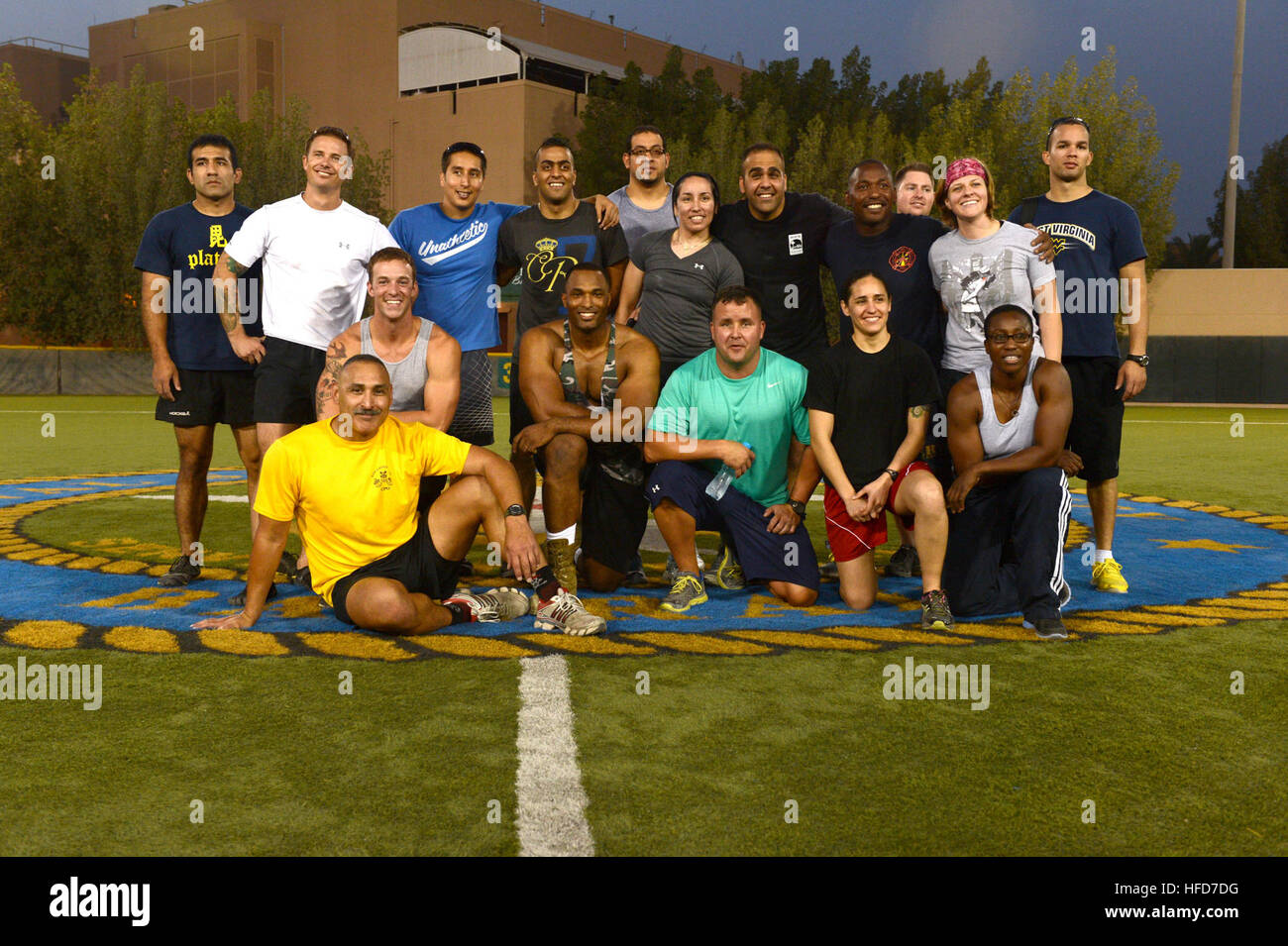 Personnel assigned to Commander, Task Group 56.1 participate in a ...