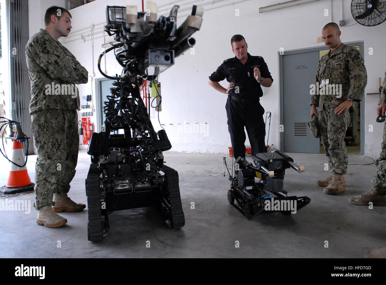 U.S. Navy Sailors assigned to Explosive Ordnance Disposal Mobile Unit ...