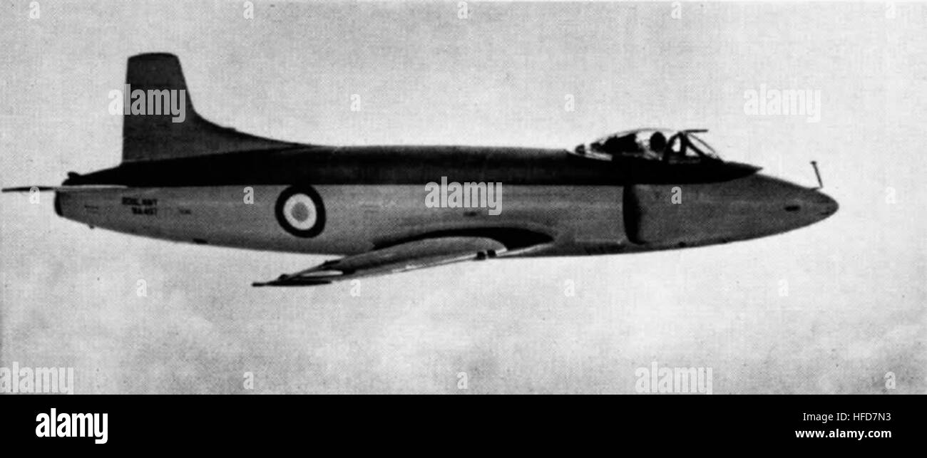 Supermarine Attacker F1 in flight 1951 Stock Photo - Alamy