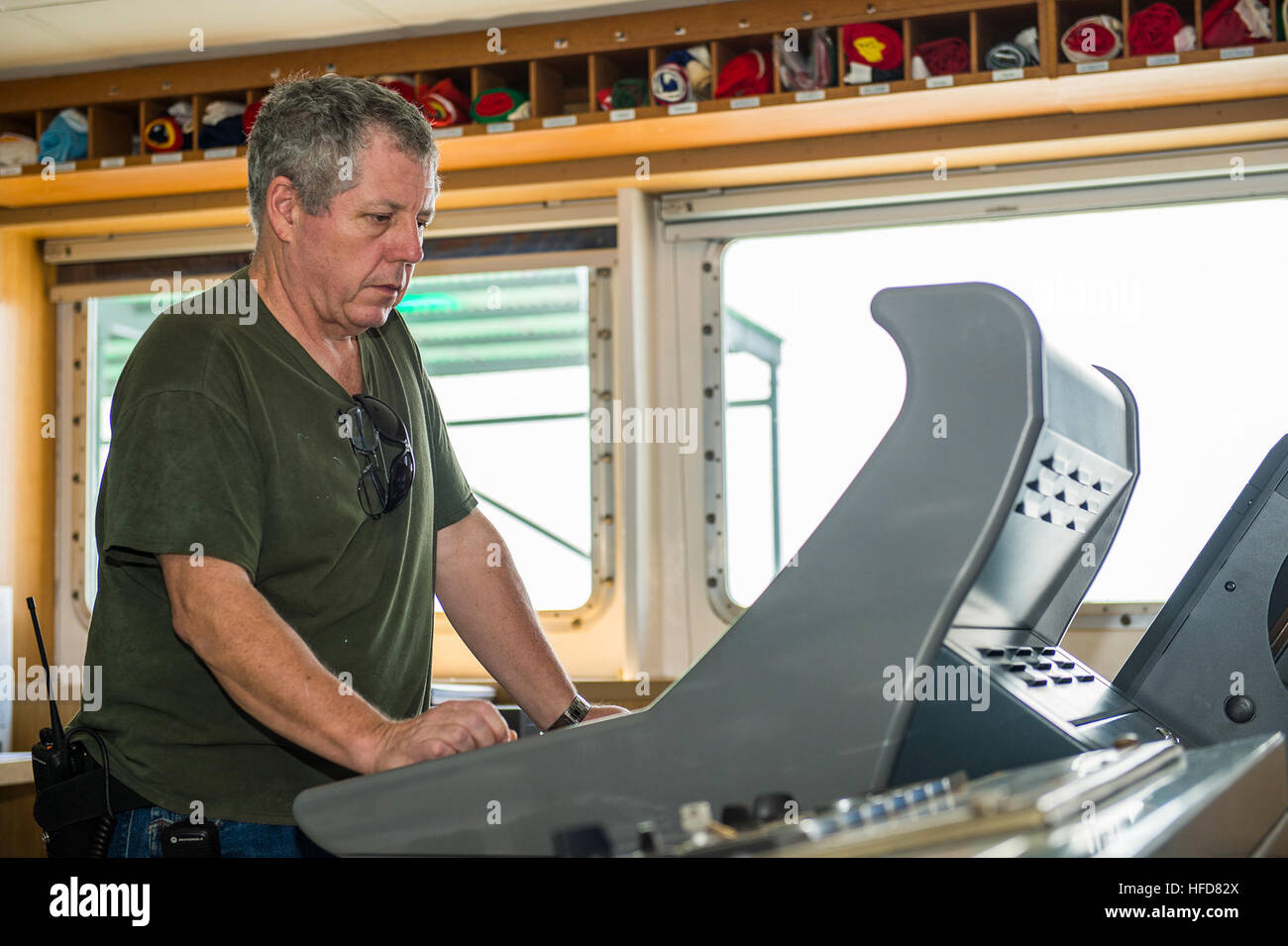 Civilian mariner Brian Campbell, the third mate of the container ship ...