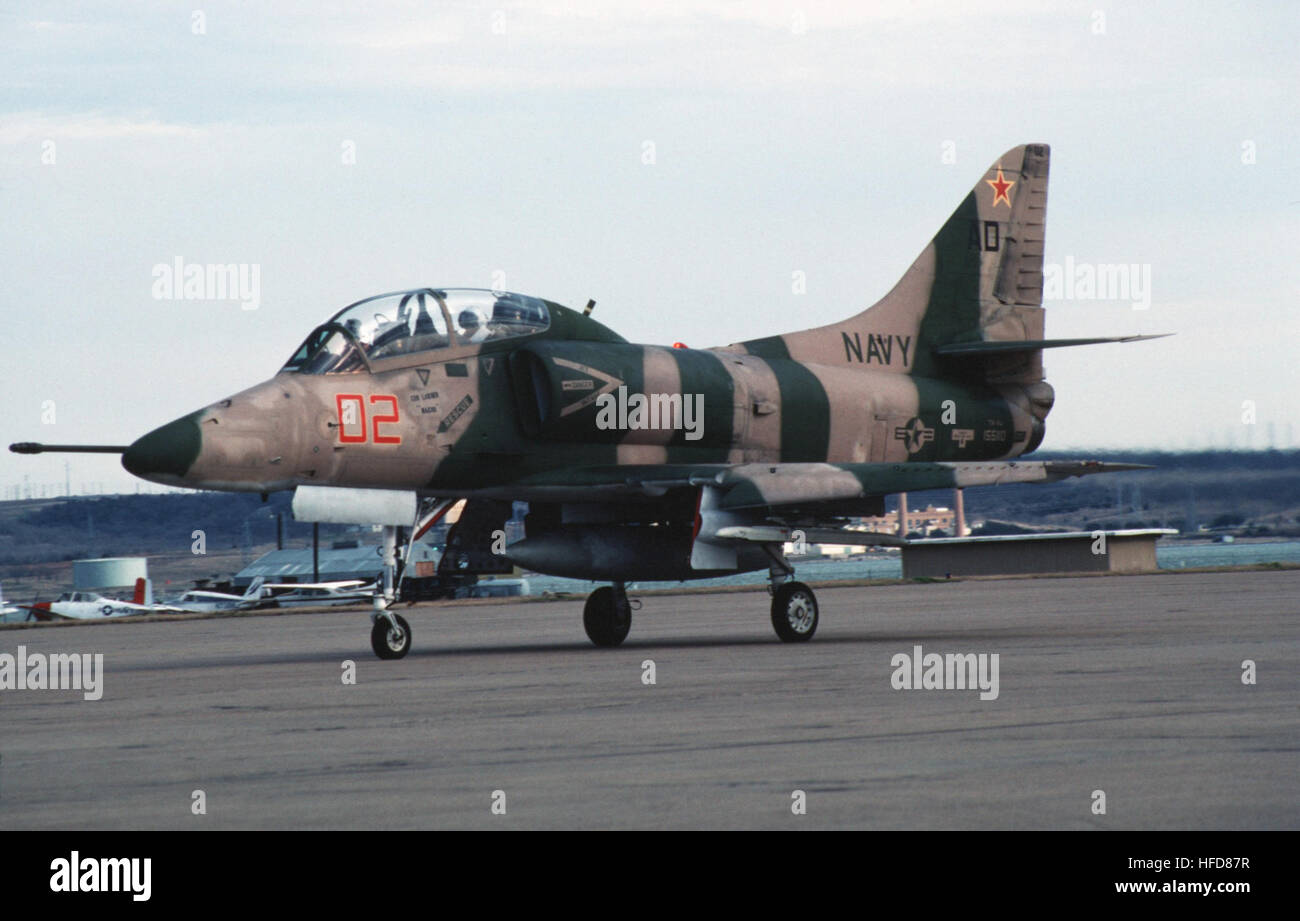 TA-4J Skyhawk at NAS Dallas 1988 Stock Photo - Alamy