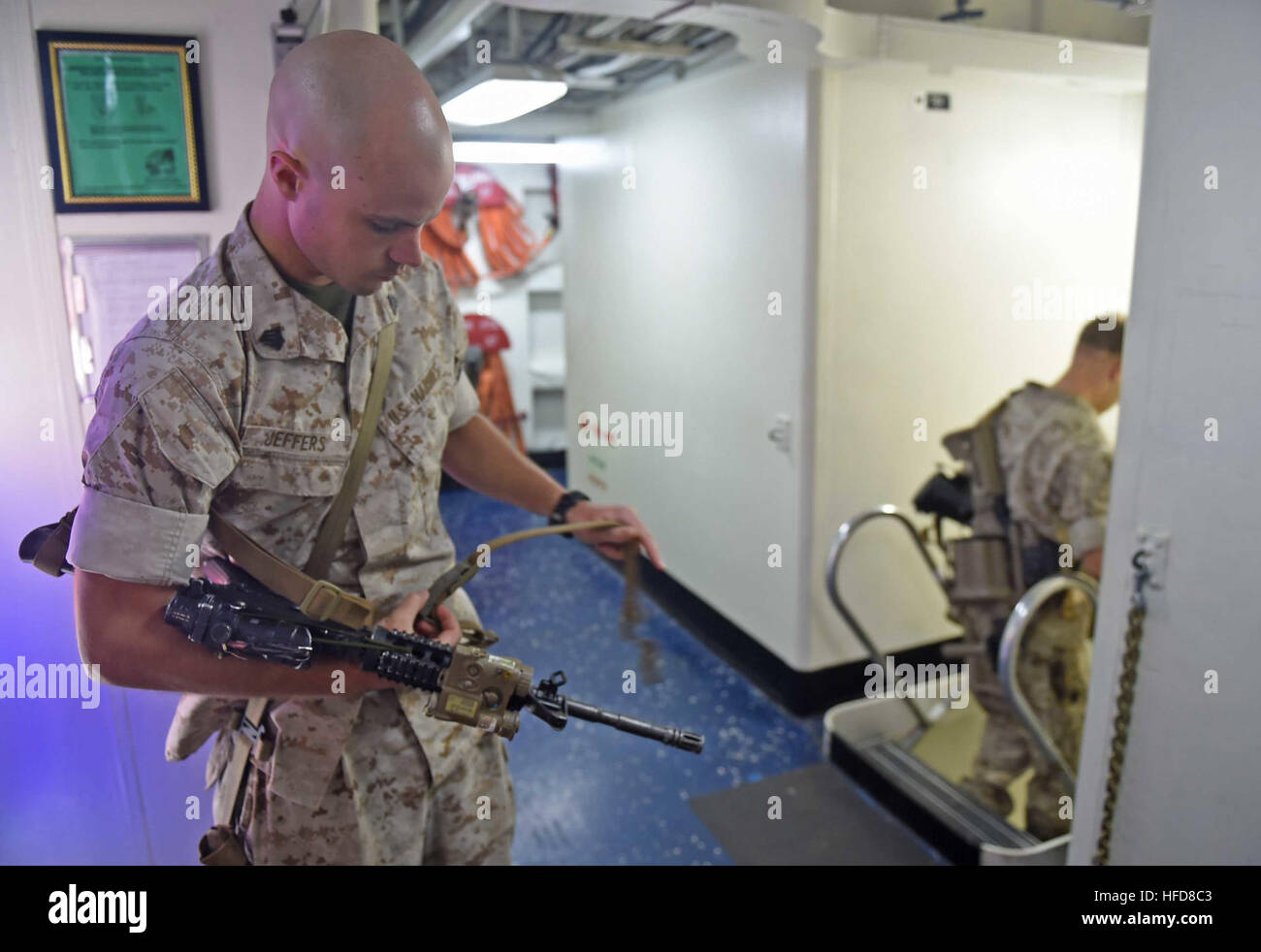 ADMIRALTY GULF (July 7th, 2015) - Sgt. Cory Jeffers from Steele, Ill ...
