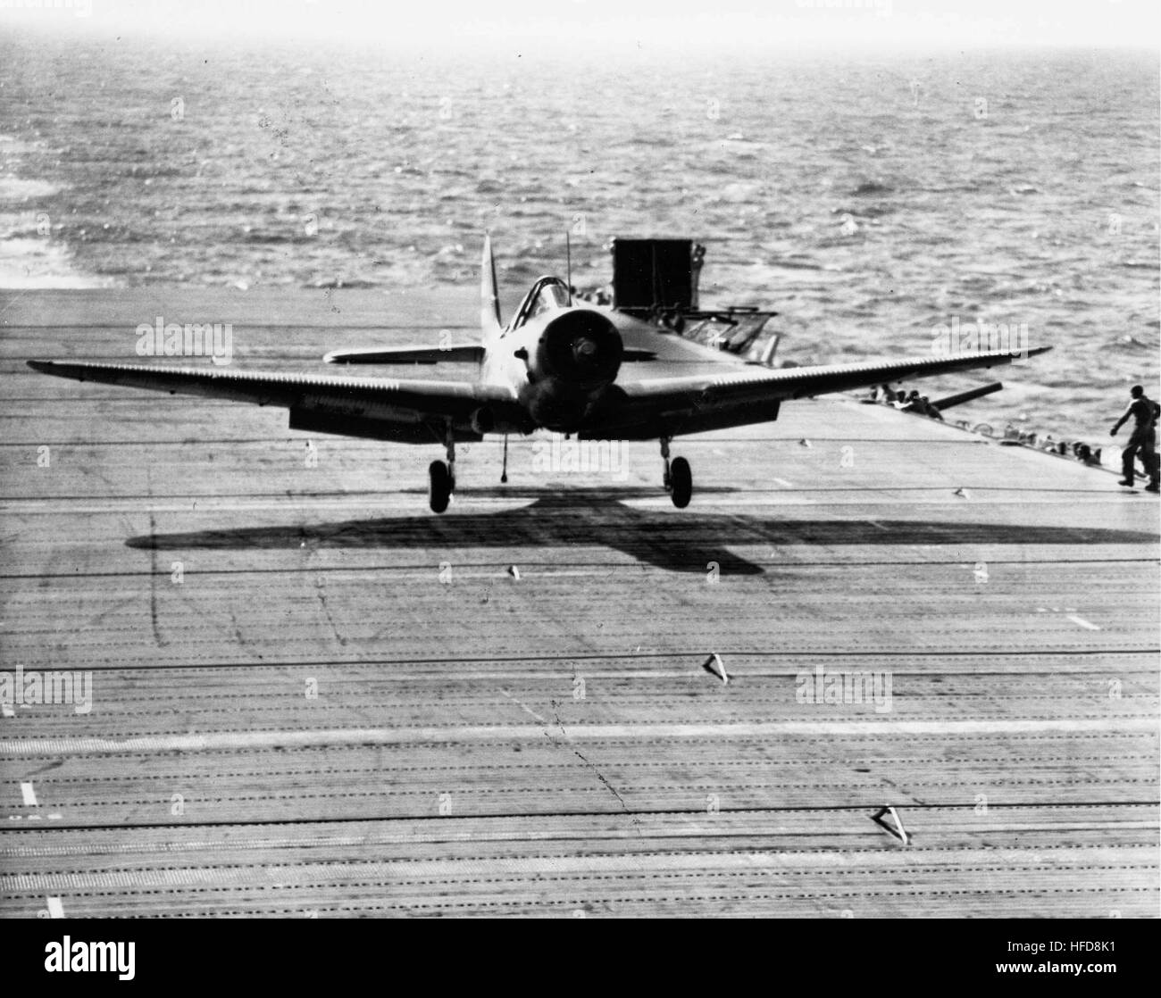 TBD landing on USS Enterprise 1942 Stock Photo - Alamy