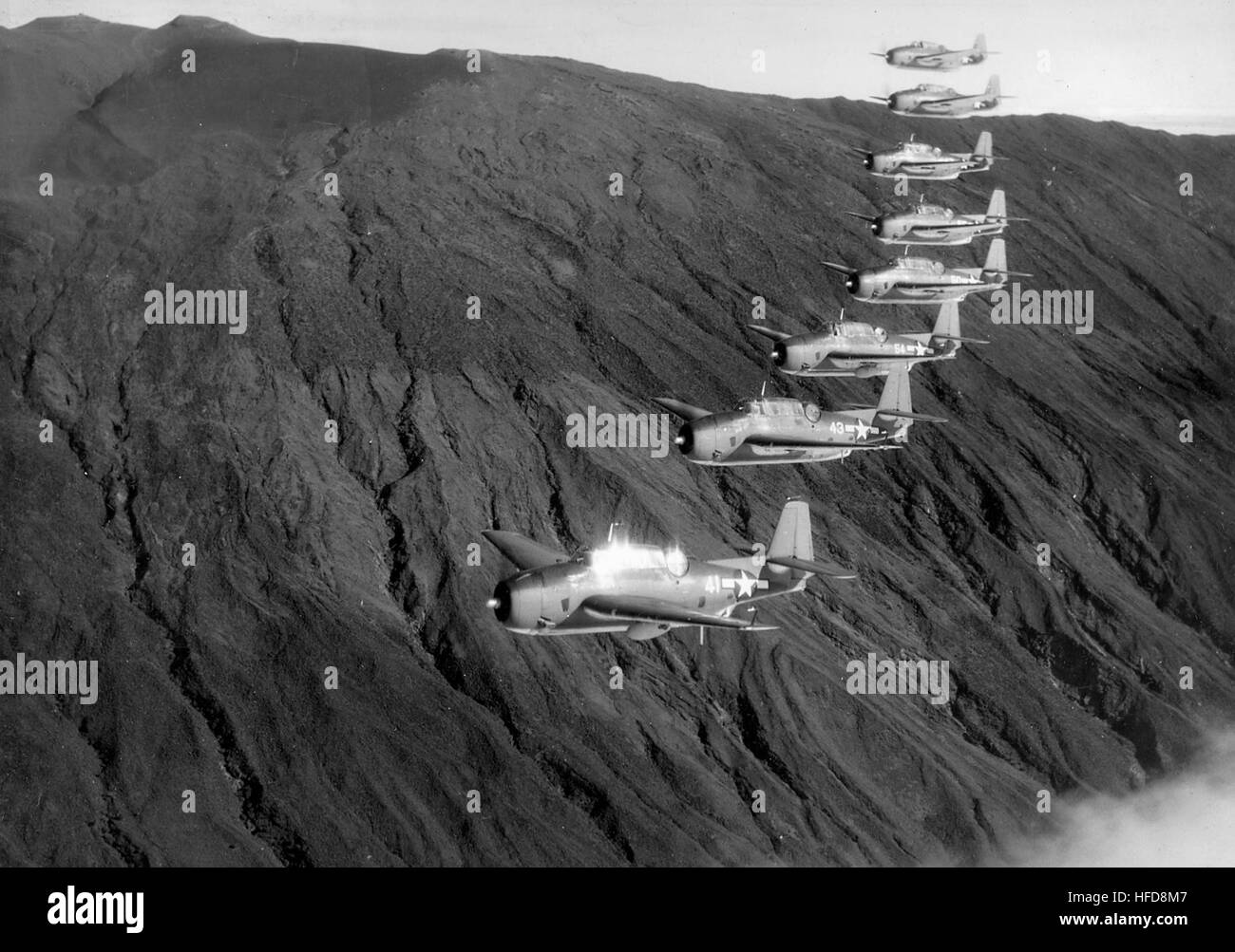 TBF-1s VT-10 over Maui 1943 Stock Photo - Alamy