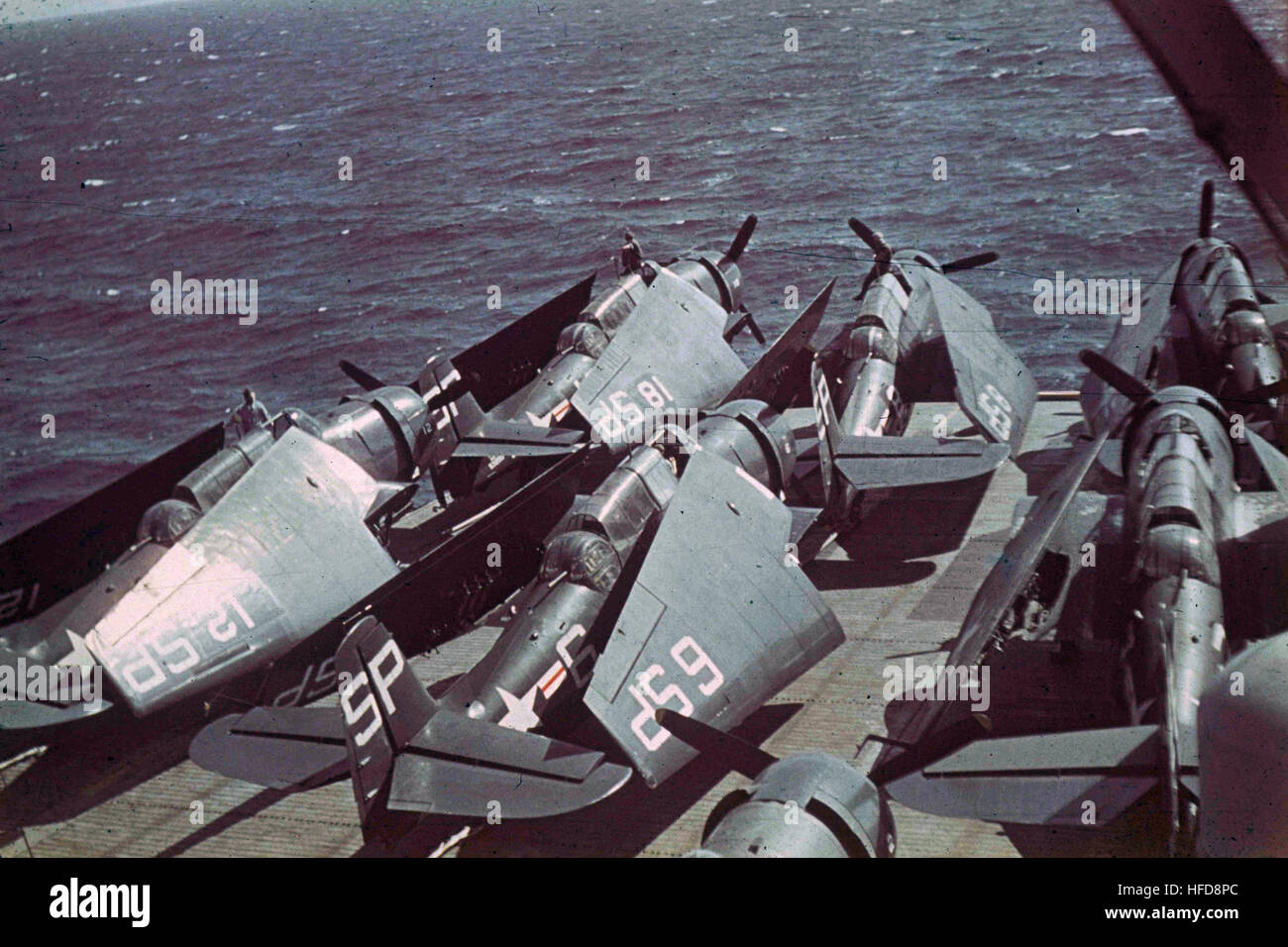 TBM-3Es on USS Siboney forward Stock Photo - Alamy
