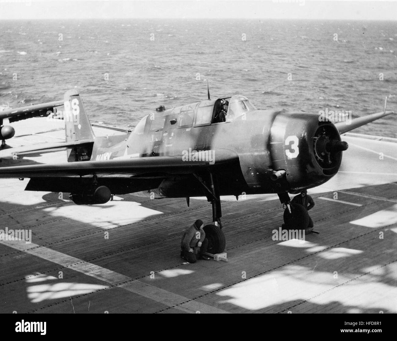 TBM-3R on USS Boxer Stock Photo - Alamy