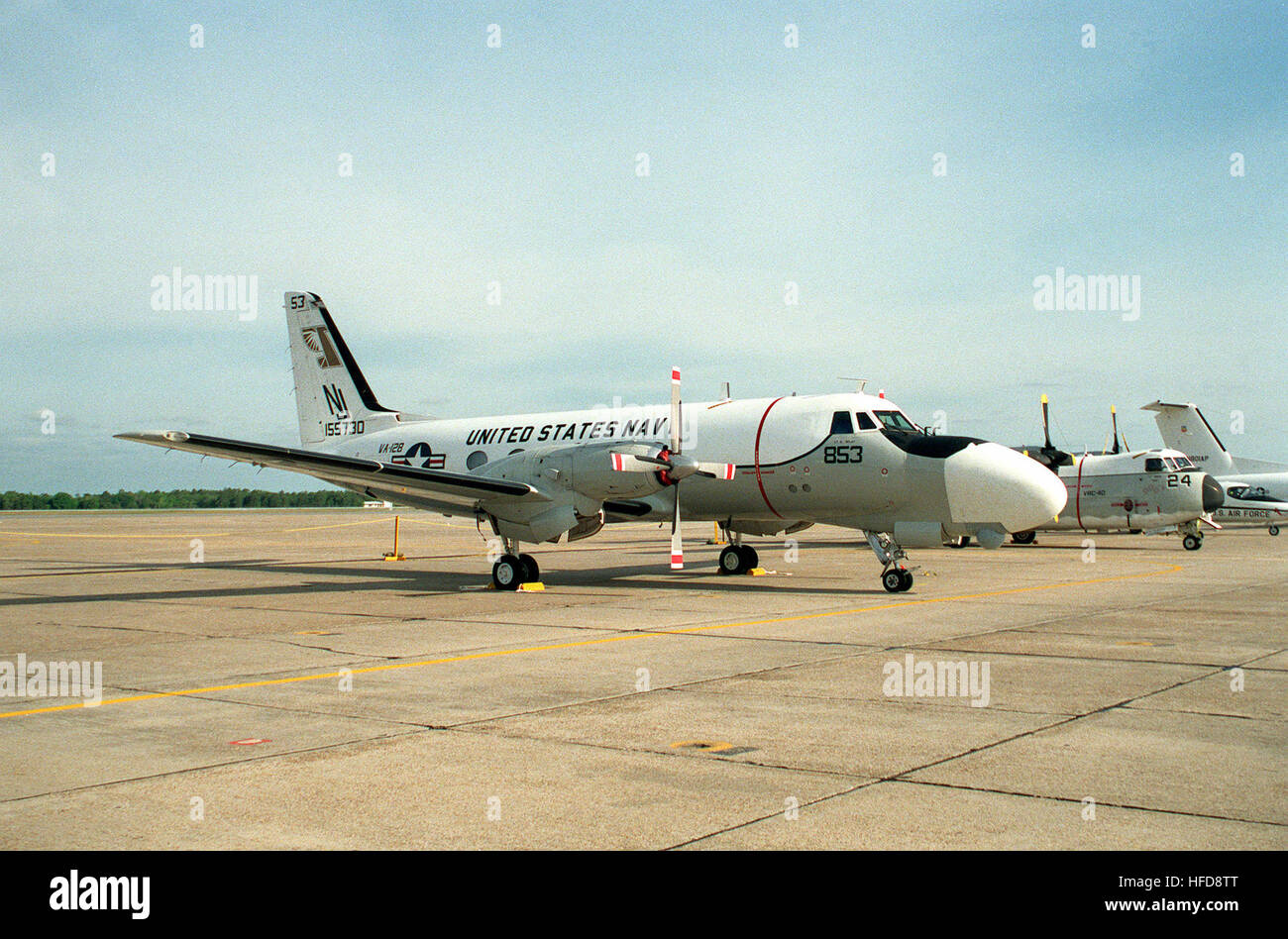 A left side view of an Attack Squadron 128 (VA-128) TC-4C Academe ...