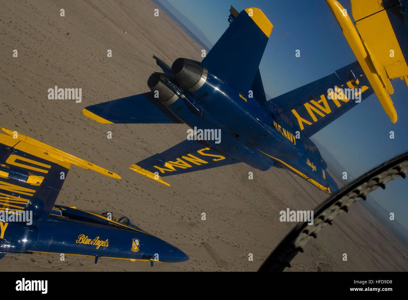 Members of the U.S. Navy flight demonstration squadron, the Blue Angels ...
