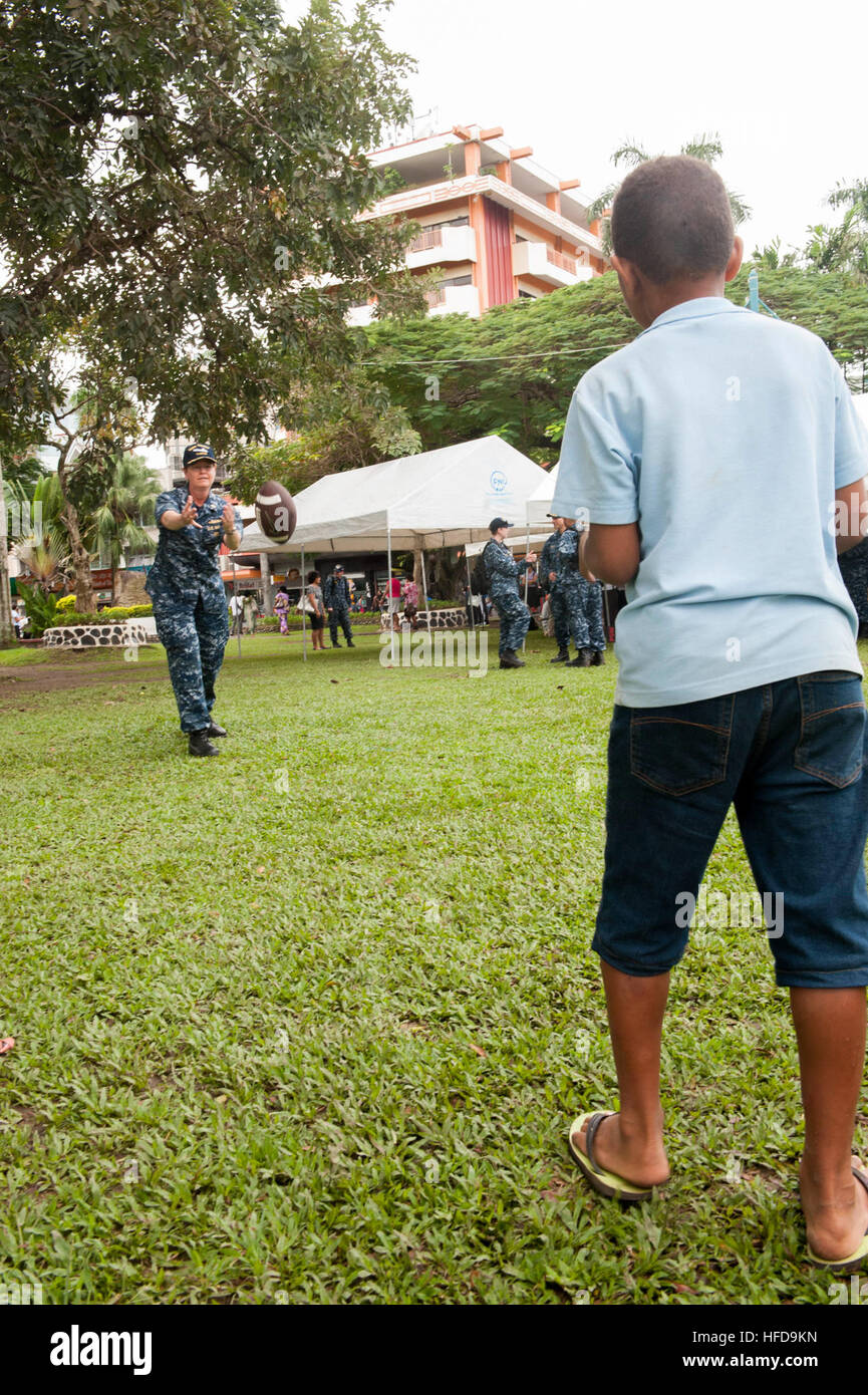 SUVA, Fiji (June 8, 2015) Capt. Melanie Merrick, commanding officer of ...